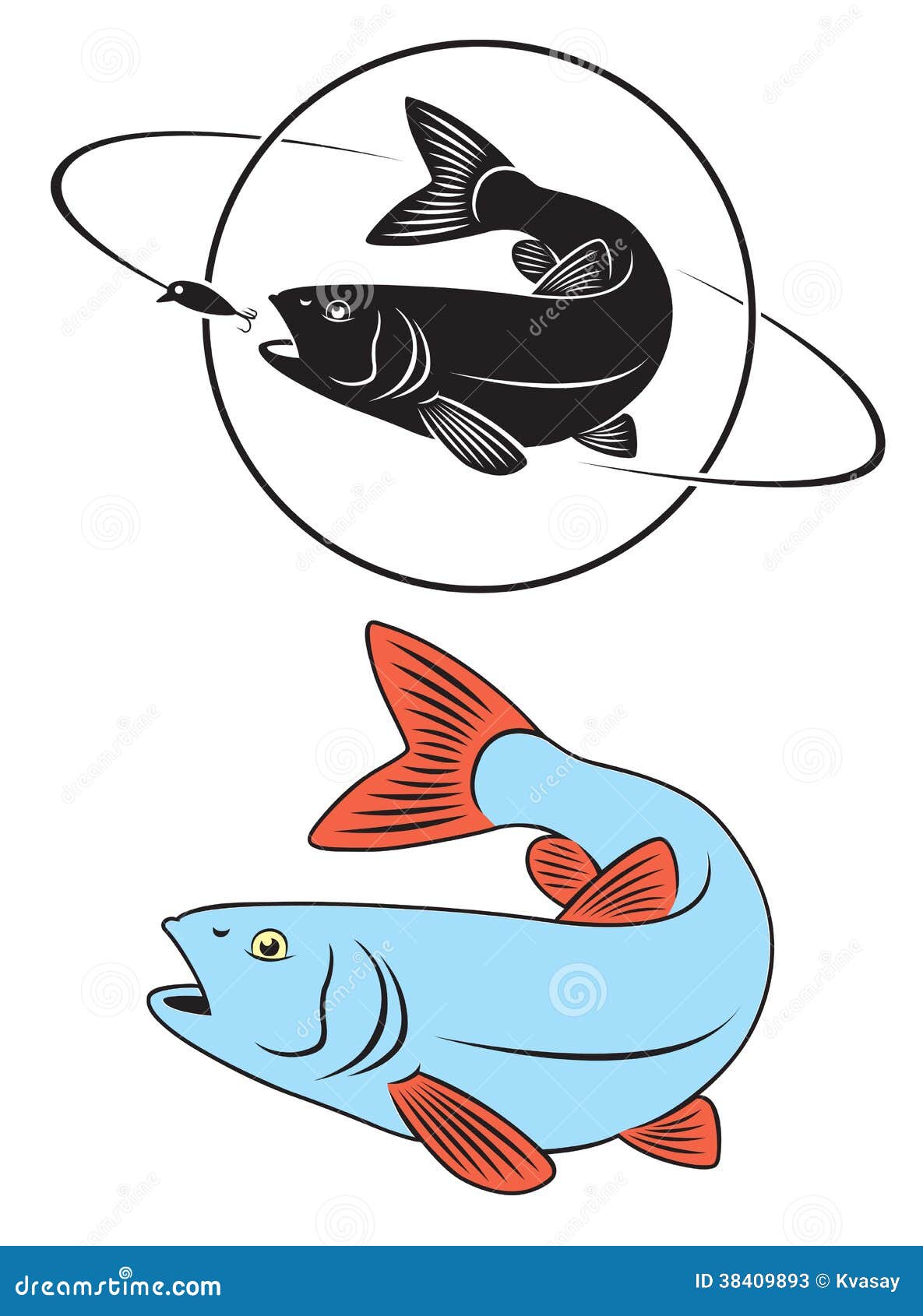 Fish chub stock vector. Illustration of bait, freshwater - 38409893