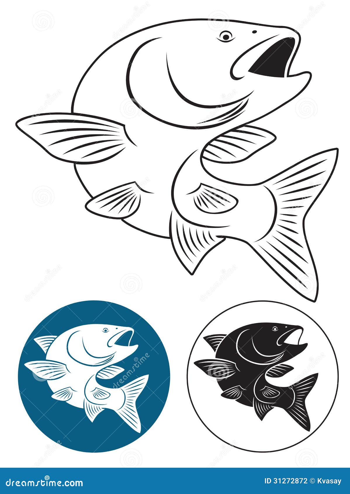 Fish chub stock vector. Illustration of jack, predatory - 31272872