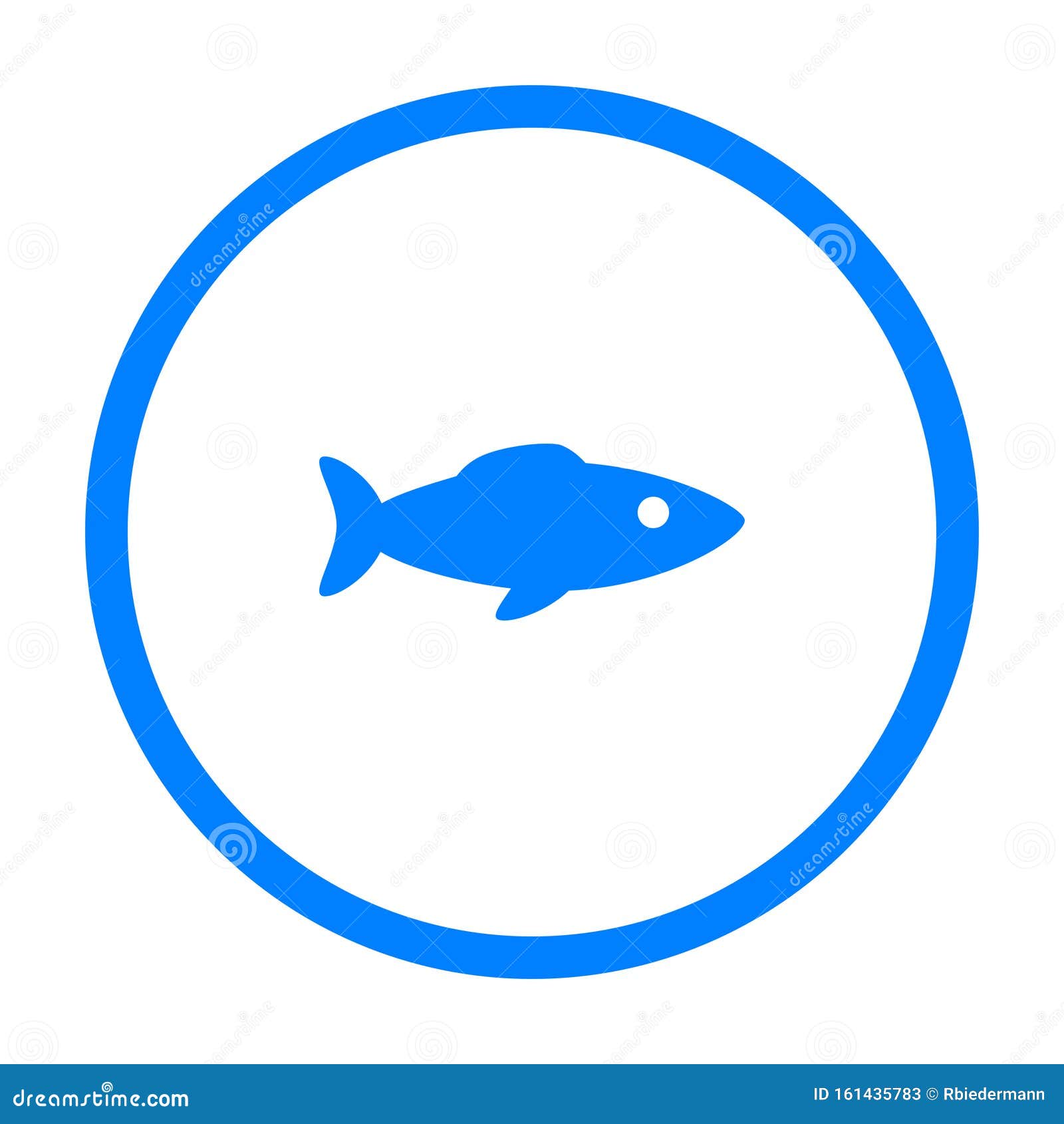 Fish and circle stock vector. Illustration of aquatic - 161435783