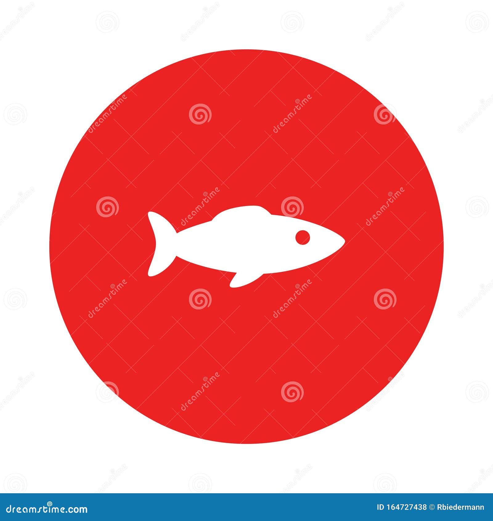 Fish and circle stock vector. Illustration of symbol - 164727438
