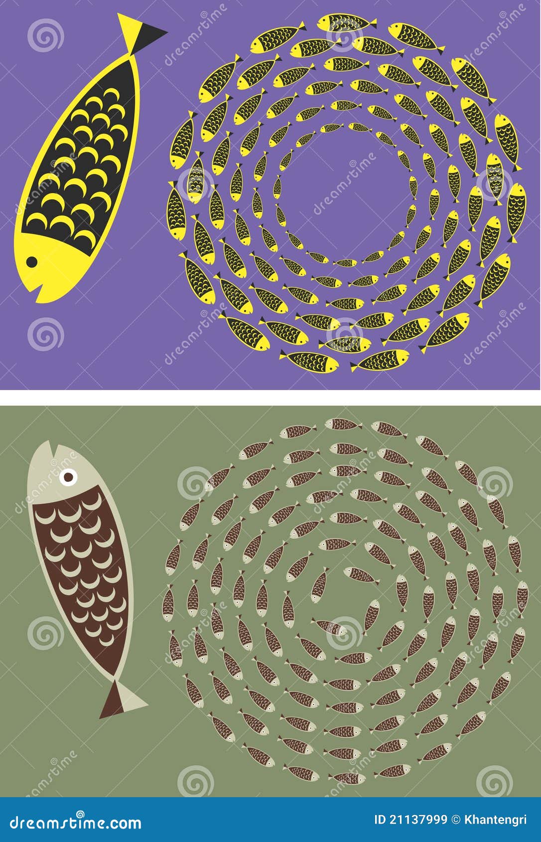 Fish circular pattern stock illustration. Illustration of pattern ...