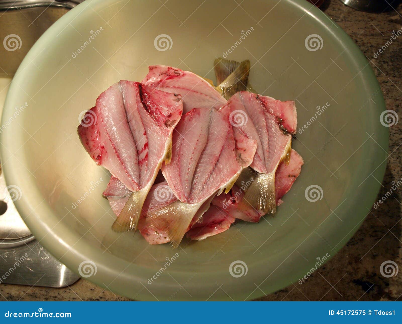 Fish cleaned for cooking stock image. Image of mixing - 45172575
