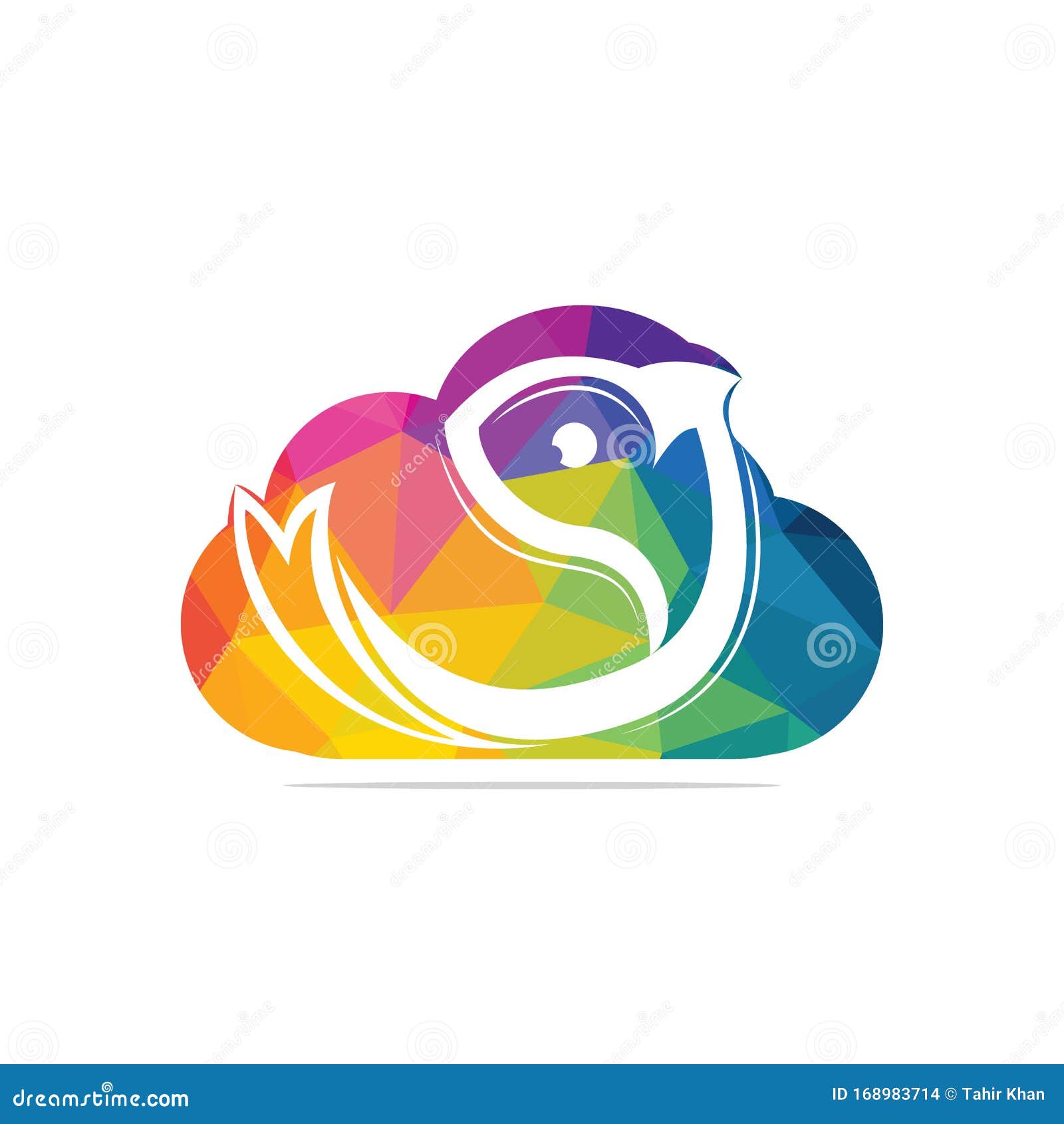 Fish Cloud Vector Logo Design. Stock Vector - Illustration of eating ...