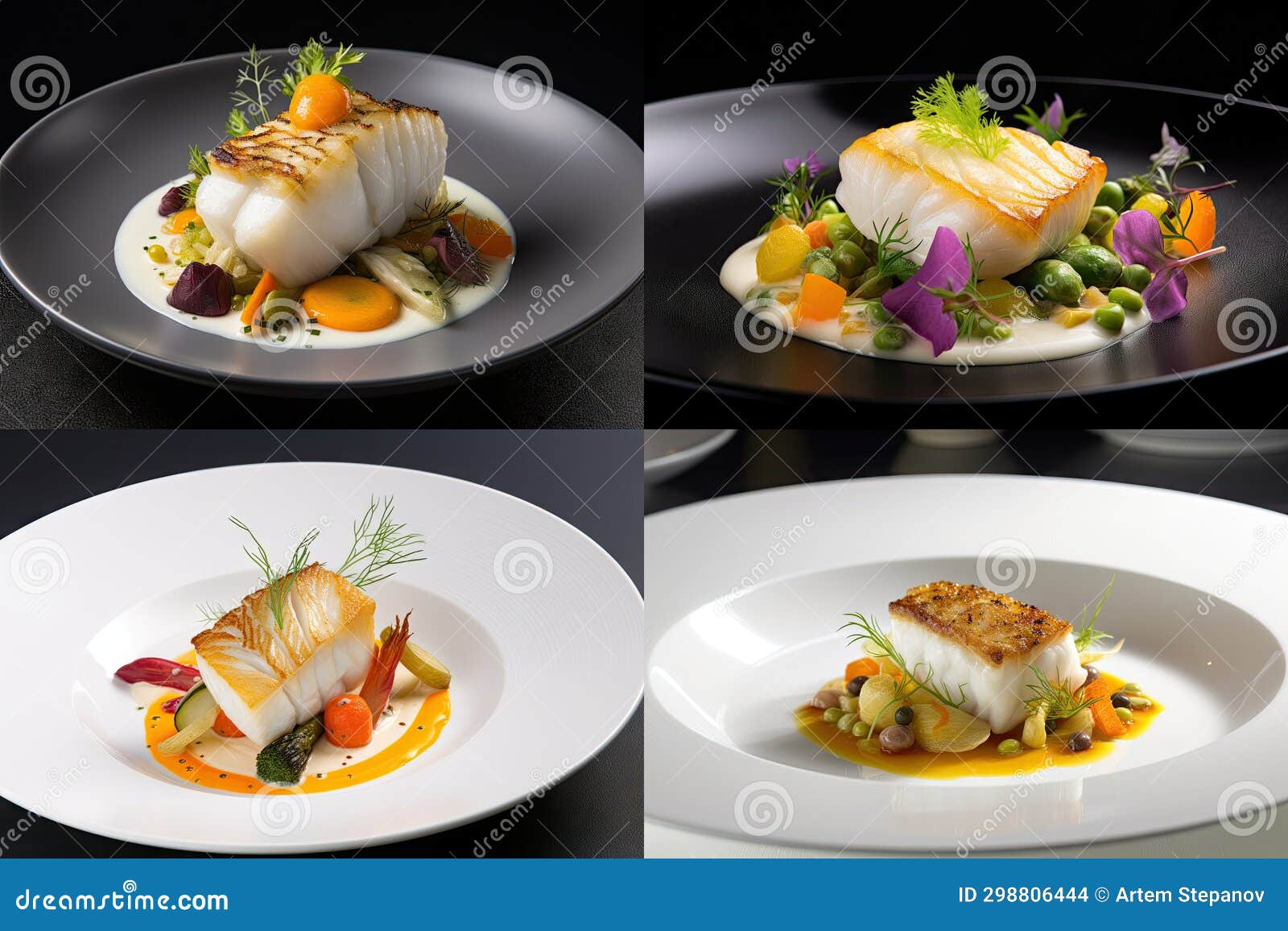 Fish Cod Fillet, Codfish Meal, Halibut Meat, Abstract Generative AI ...