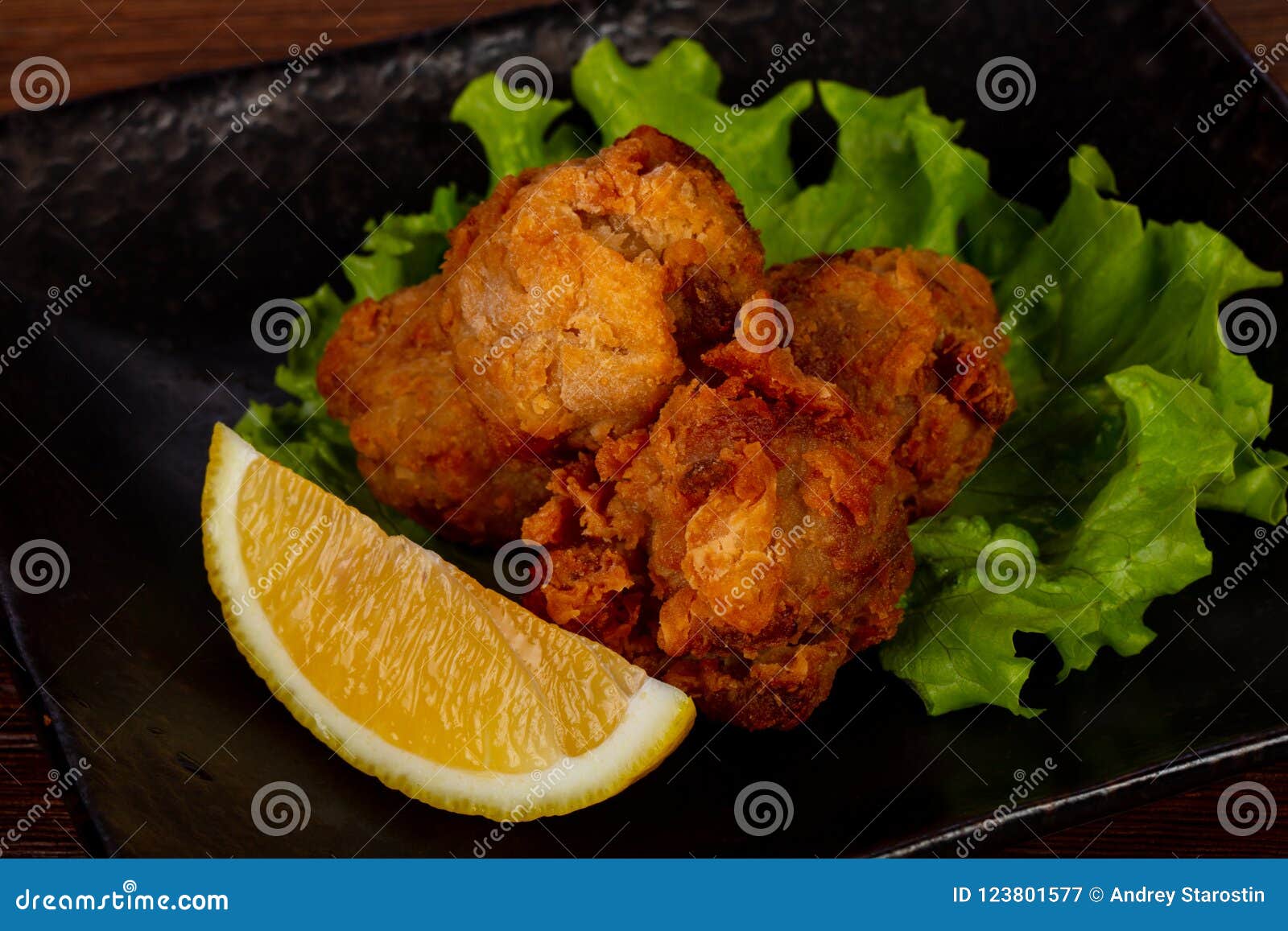 Fish cod tempura stock image. Image of fish, salad, seafood - 123801577