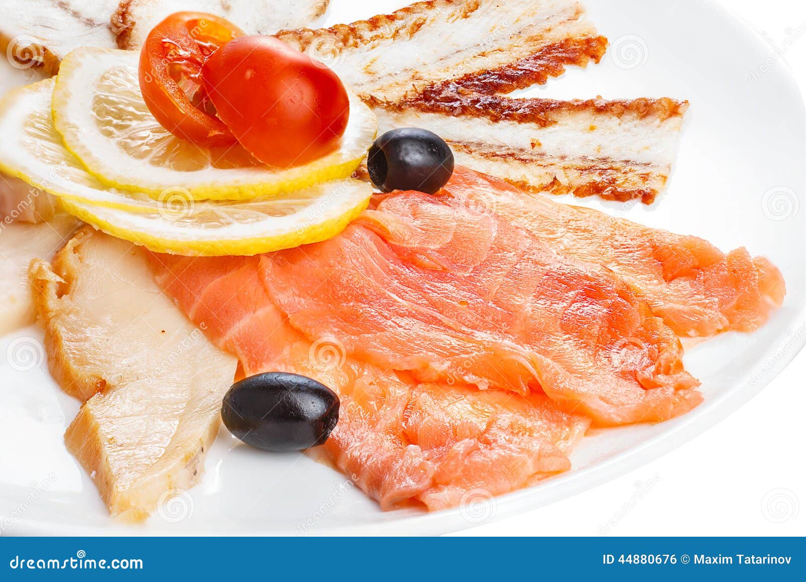 Fish cold cut stock photo. Image of salmon, slice, reception - 44880676