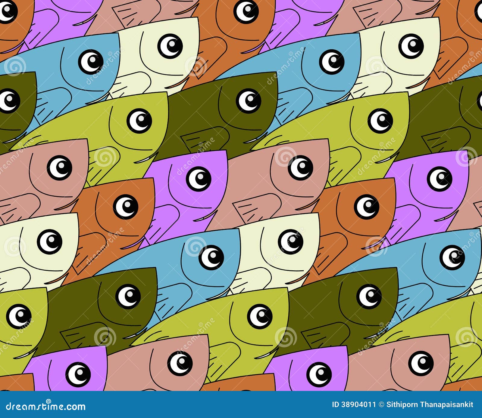 Fish colorful pattern stock vector. Illustration of package - 38904011