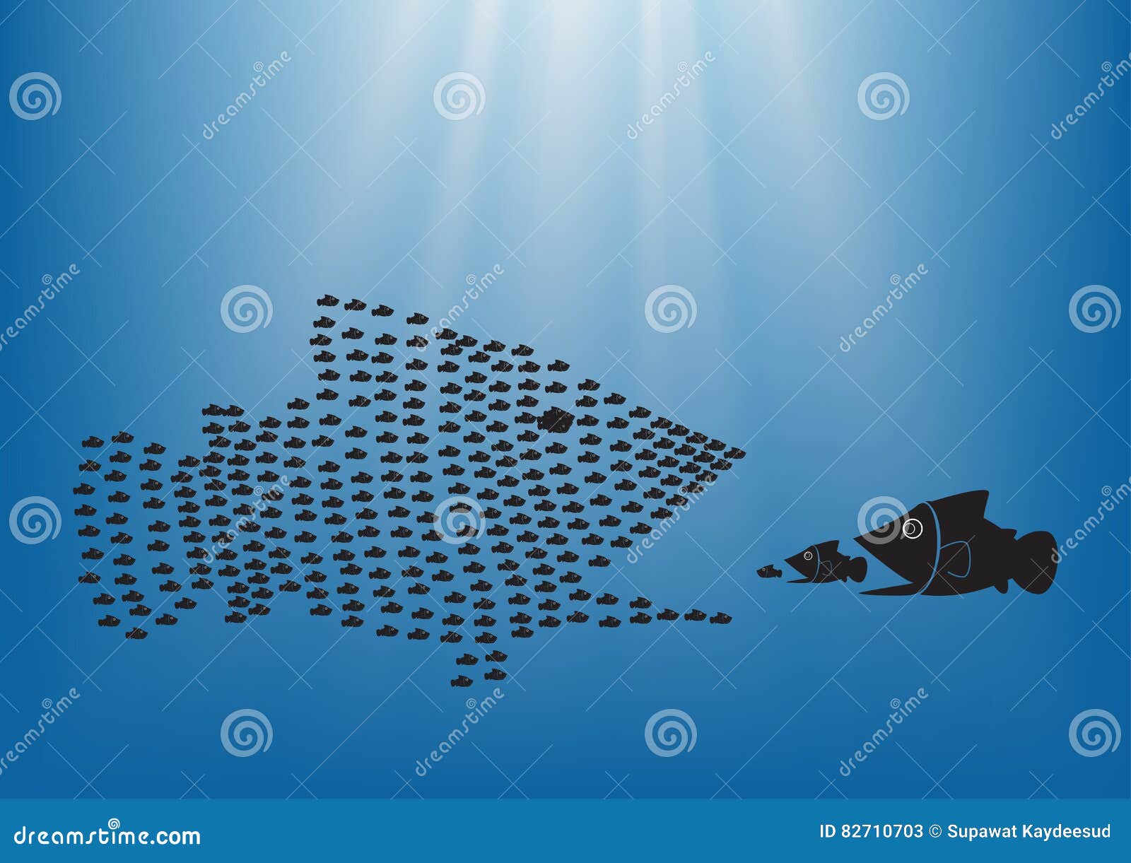 Fish concept3 stock vector. Illustration of metaphor - 82710703