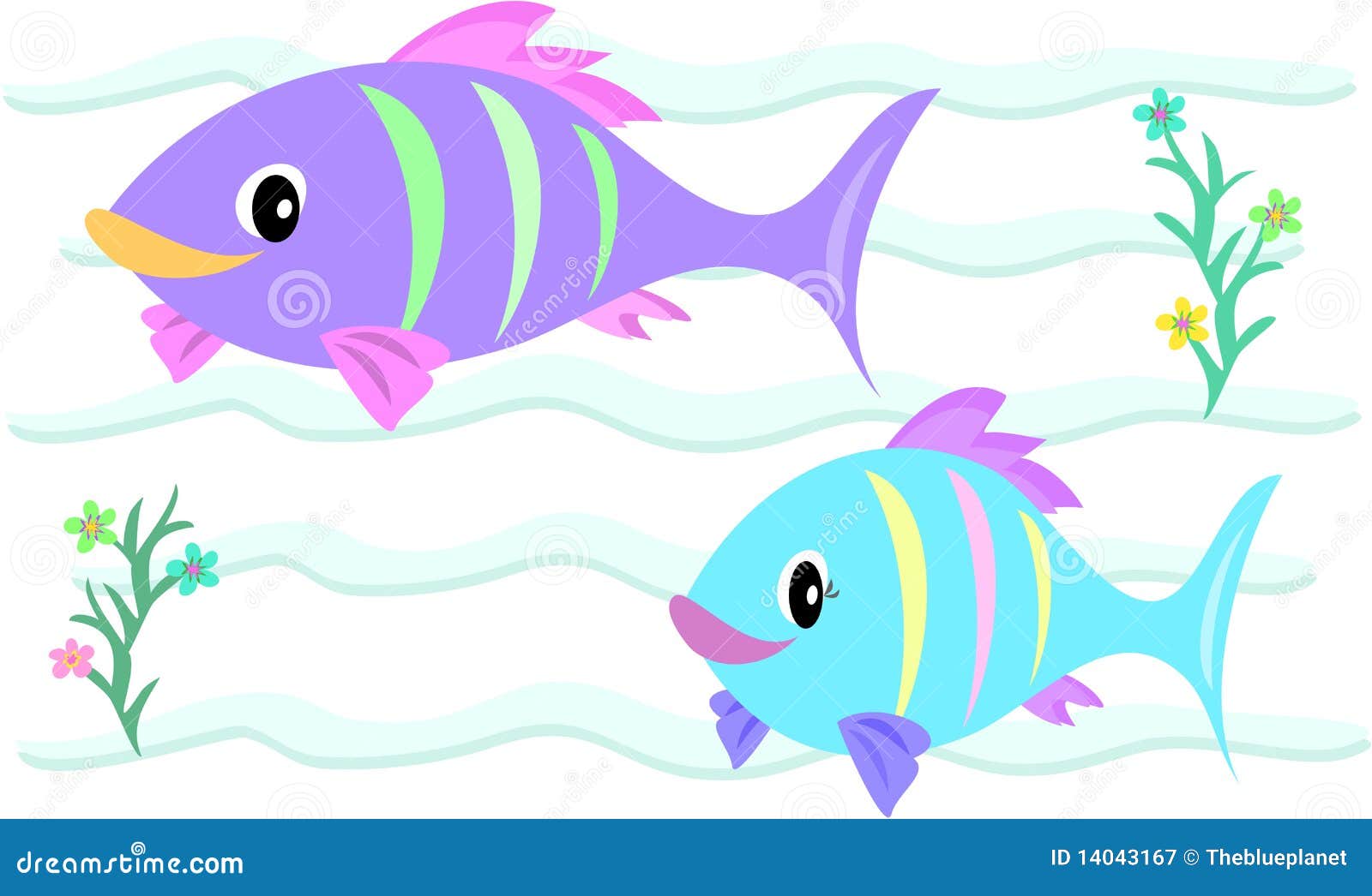 Fish Couple in Love stock vector. Illustration of wildlife - 14043167
