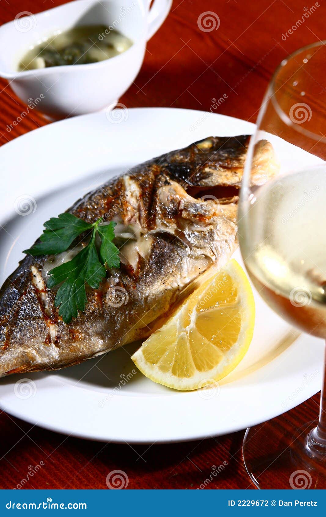 Fish course stock photo. Image of served, chef, sauce - 2229672