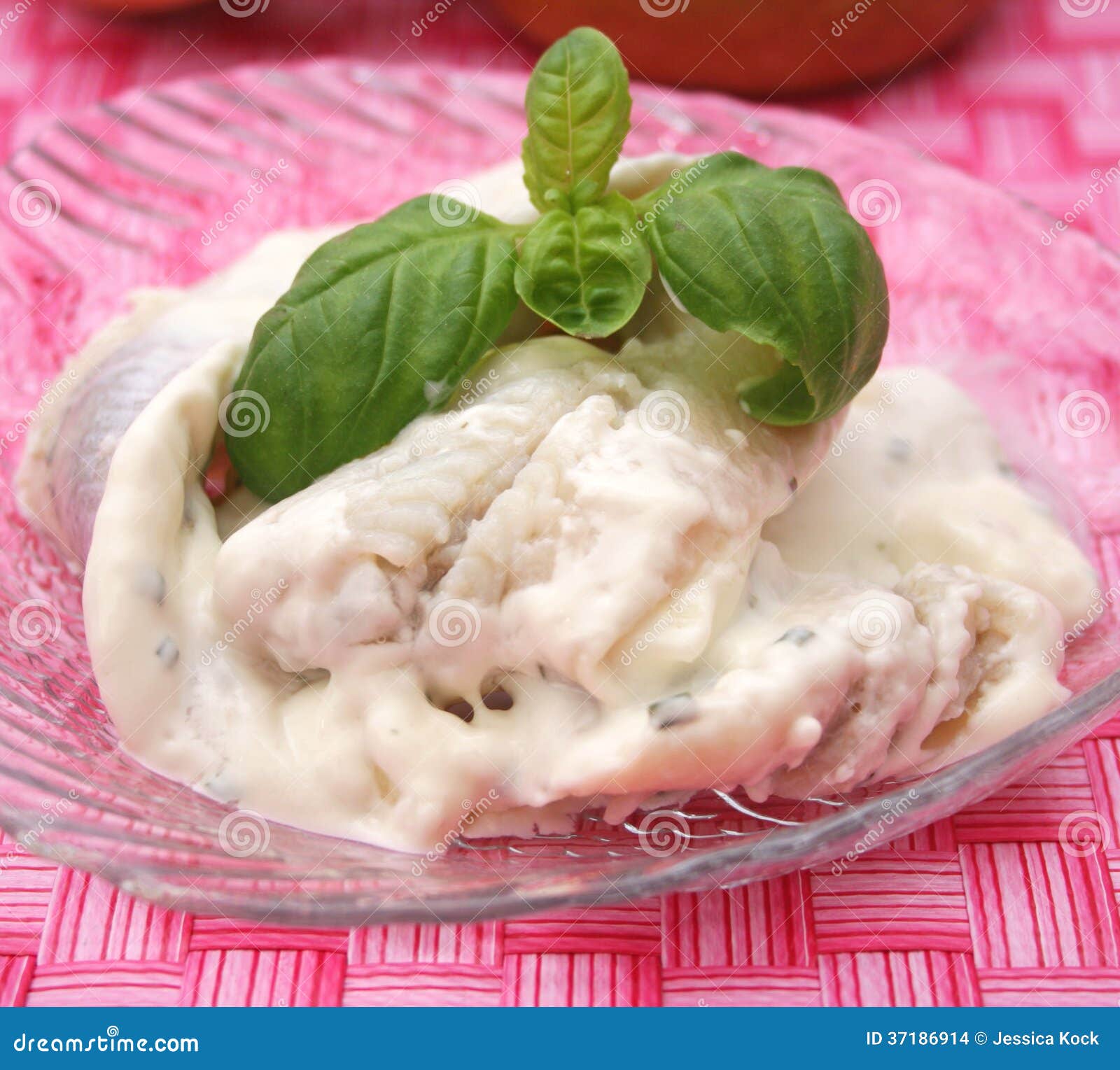 Fish with cream stock photo. Image of food, fishes, lunch - 37186914