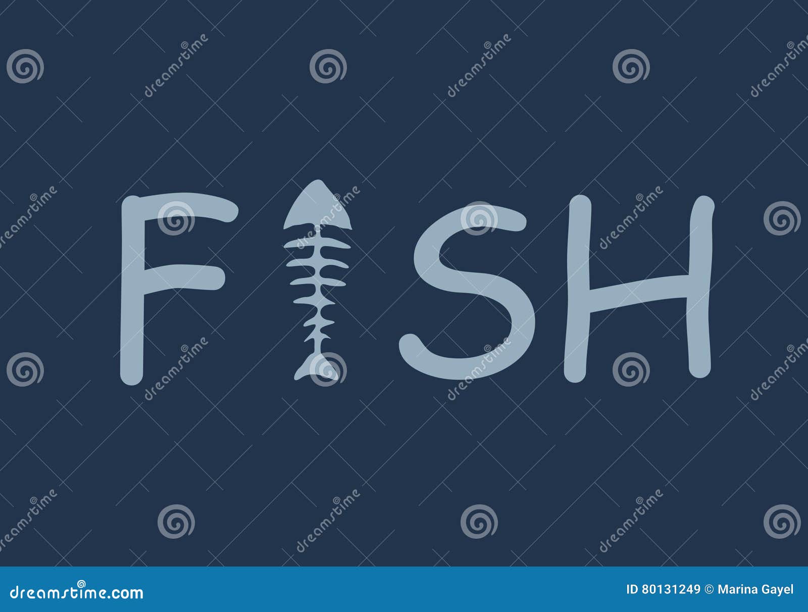 FISH CREATIVE LOGOTYPE stock vector. Illustration of banner - 80131249