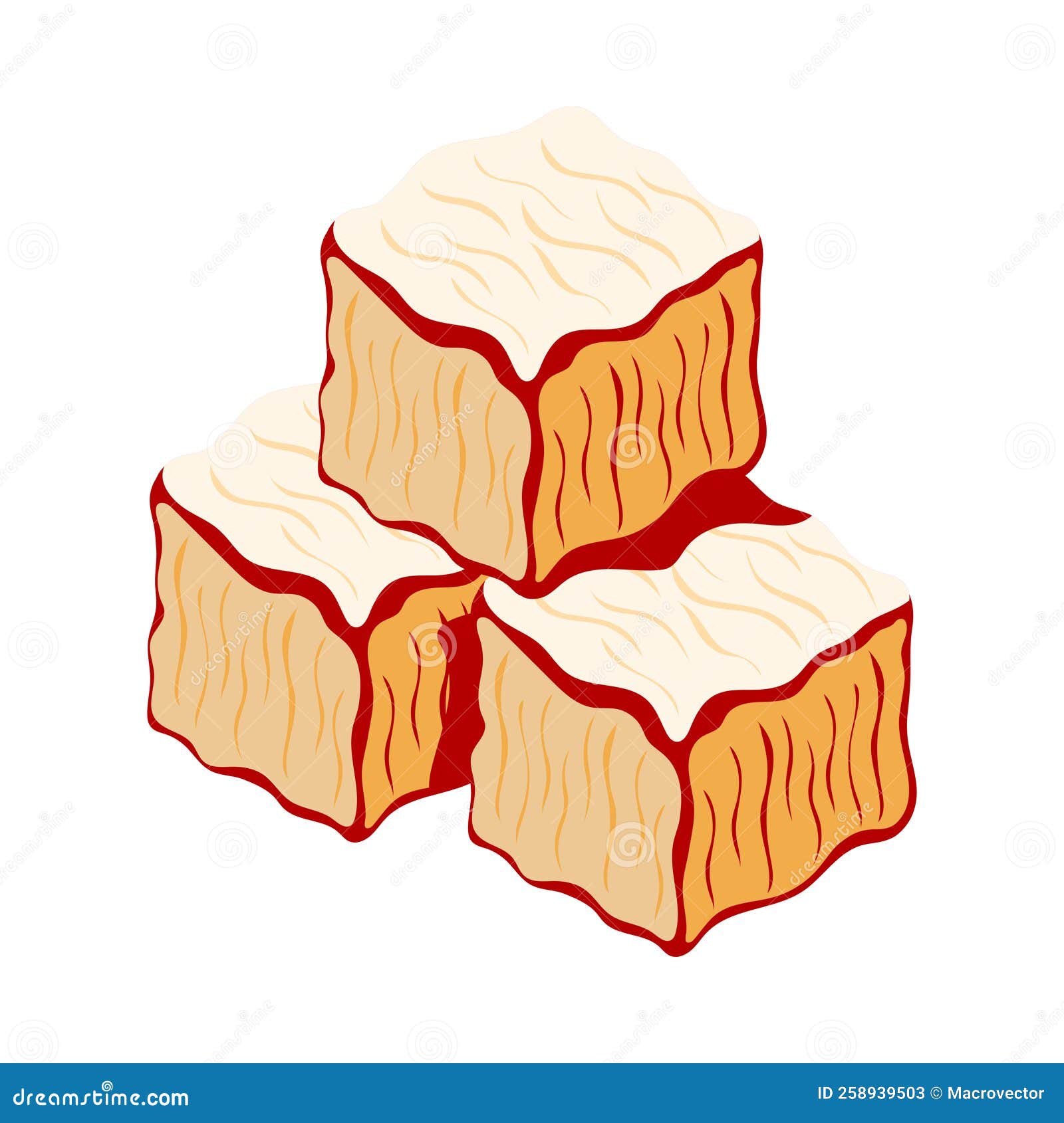 Fish Cubes Icon stock vector. Illustration of product - 258939503