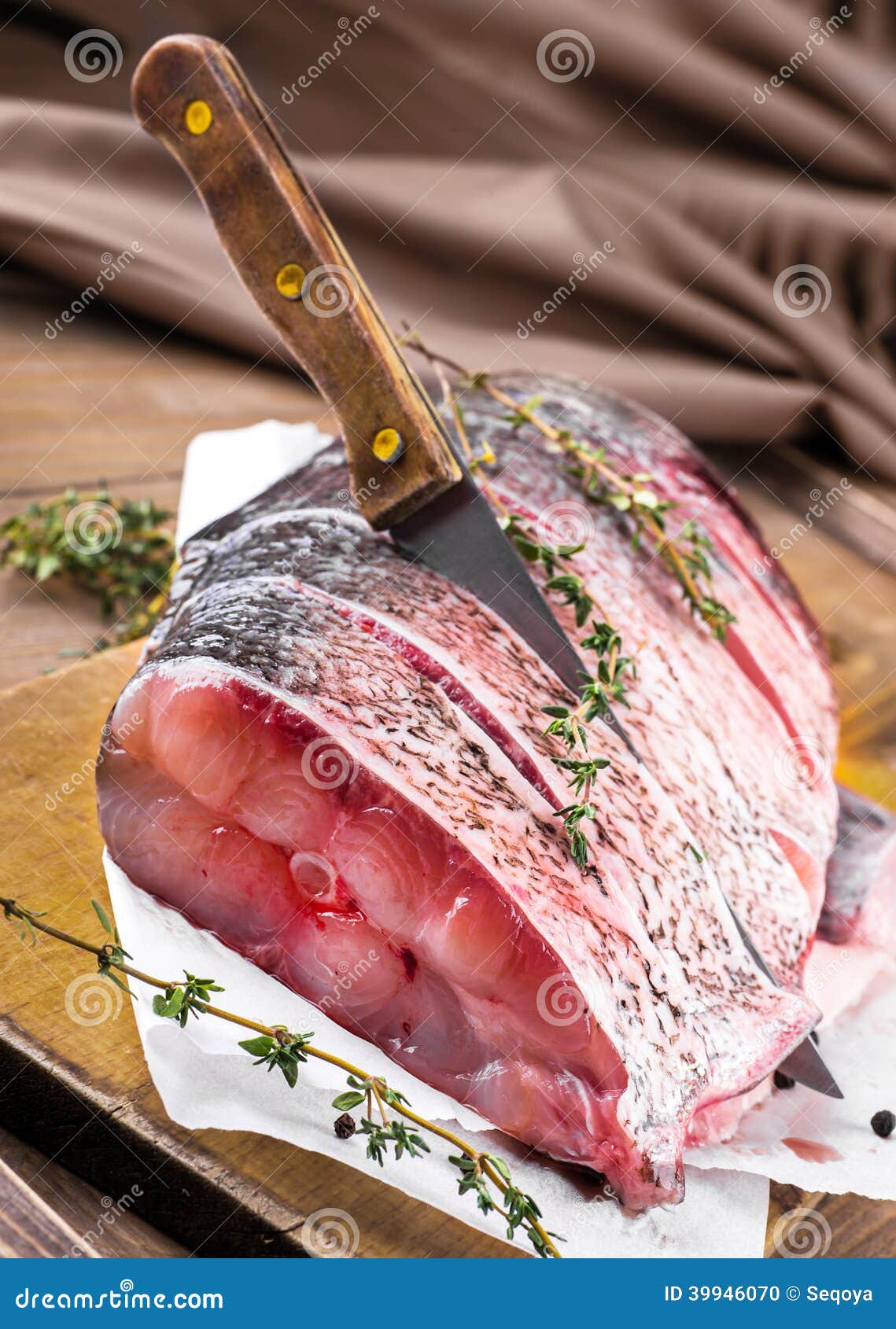 Fish cut into steaks stock photo. Image of fish, seafood - 39946070