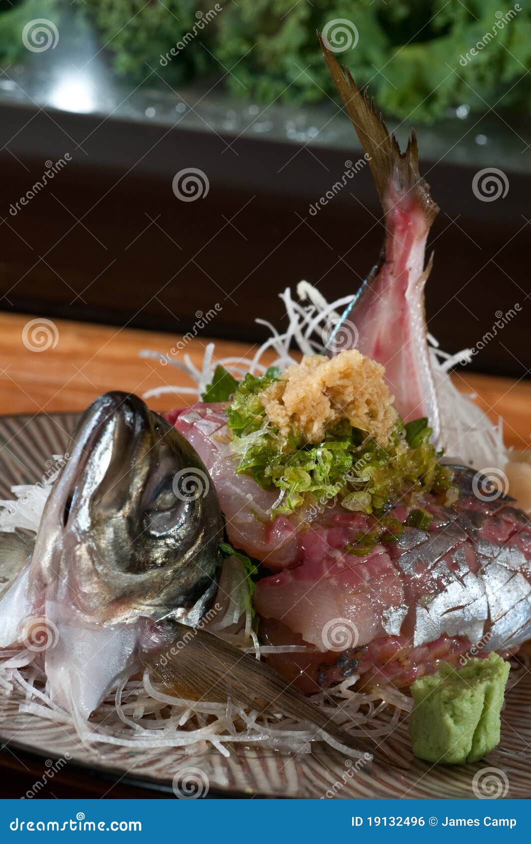Fish cut for sushi stock photo. Image of noodle, wasabi - 19132496