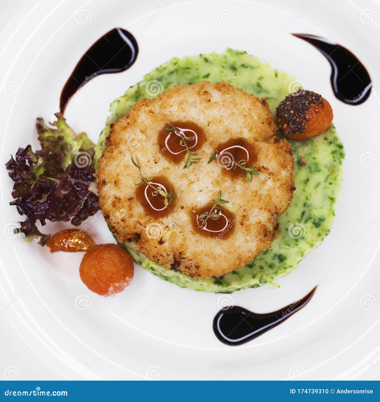 Fish Cutlet with Mashed Potatoes Stock Photo - Image of fish, english ...