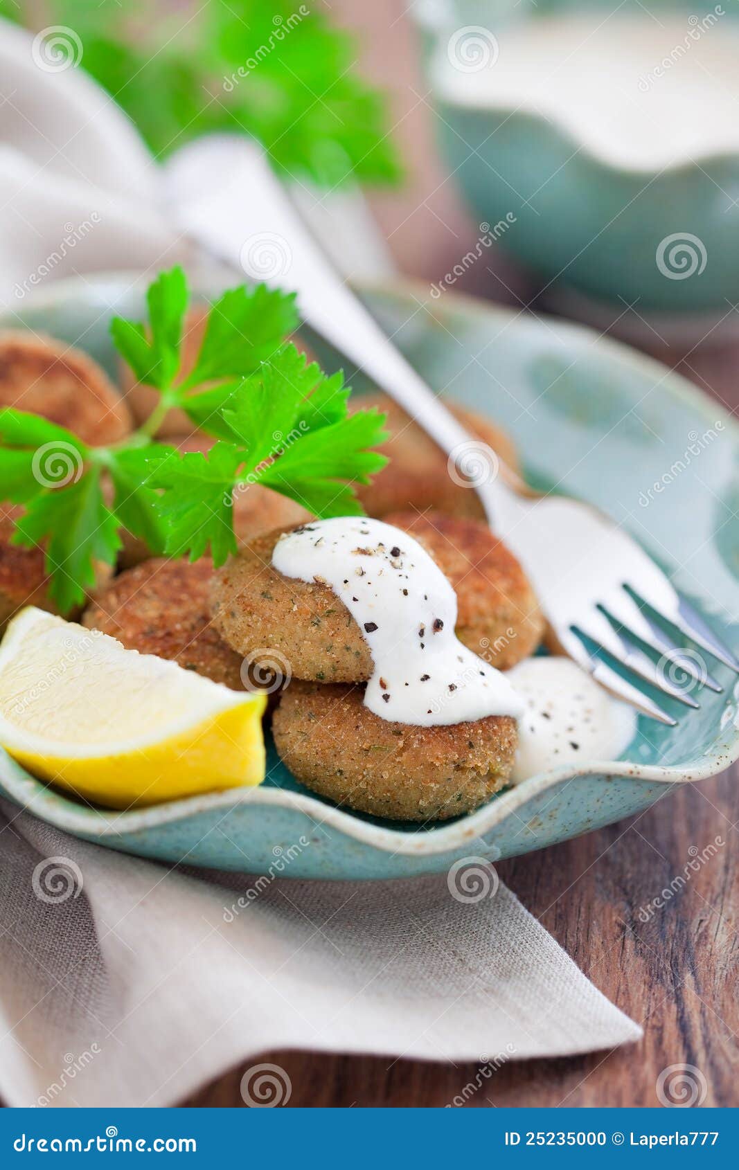 Fish cutlets stock photo. Image of prepared, parsley - 25235000