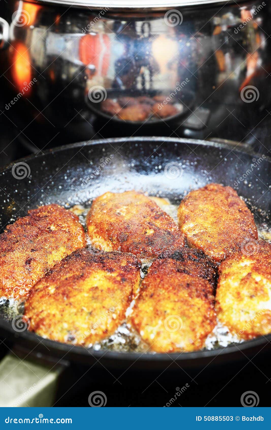 Fish cutlets preparation stock image. Image of homemade - 50885503