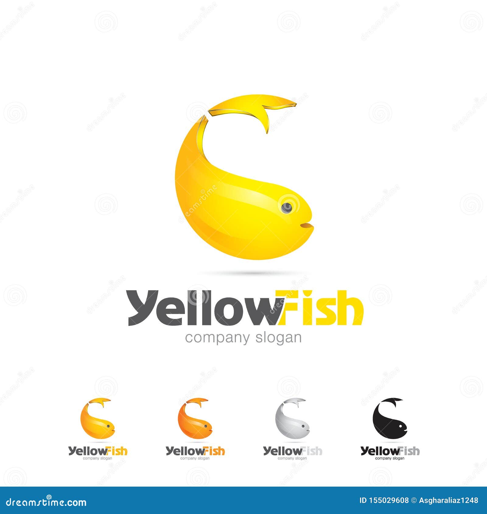 Fish 3D Logo stock illustration. Illustration of unique - 155029608