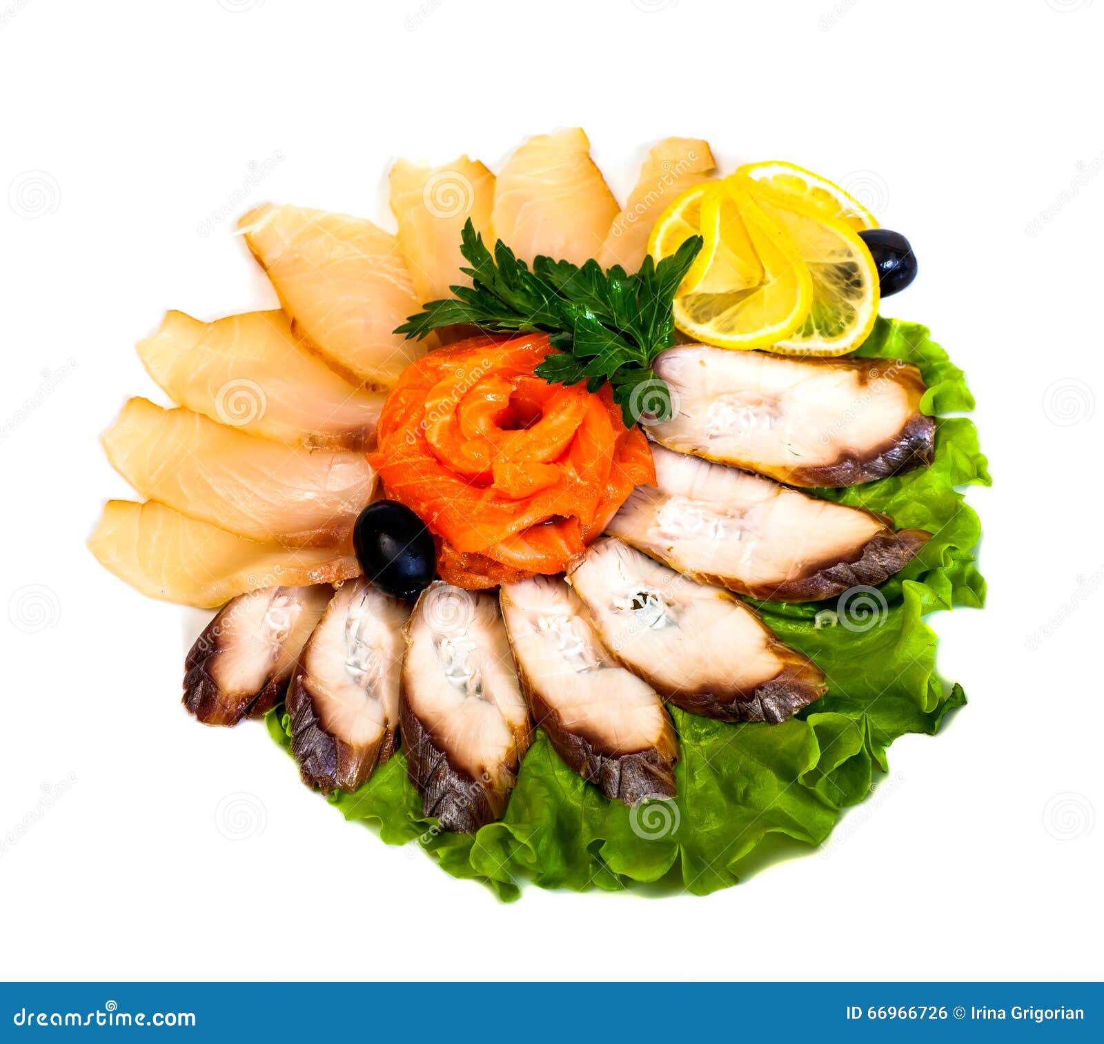 Fish delicacies stock photo. Image of herbs, salmon, sashimi - 66966726