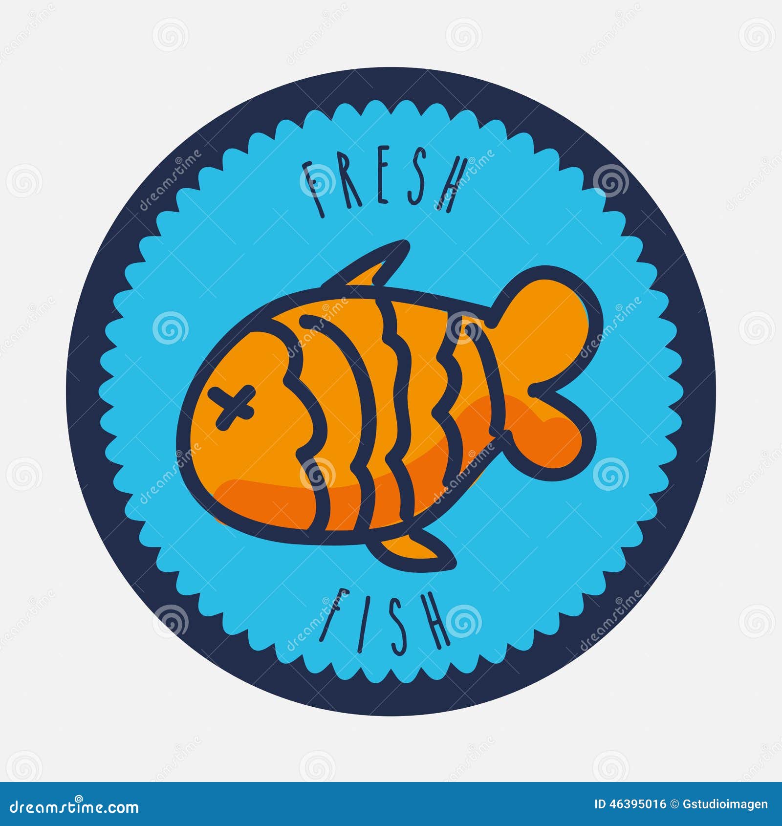 Fish design stock vector. Illustration of fisher, icon - 46395016