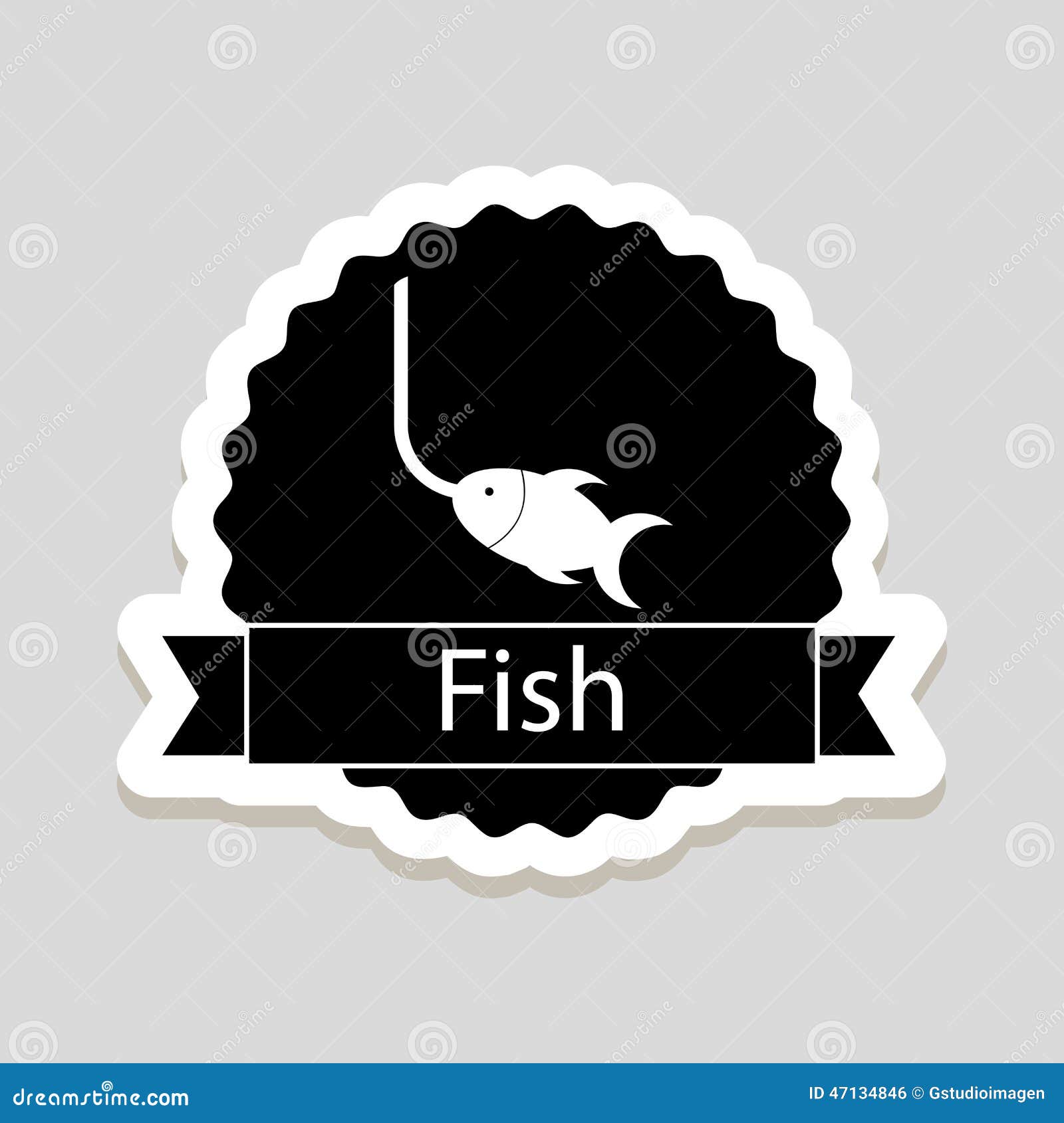 Fish design stock vector. Illustration of fishing, design - 47134846