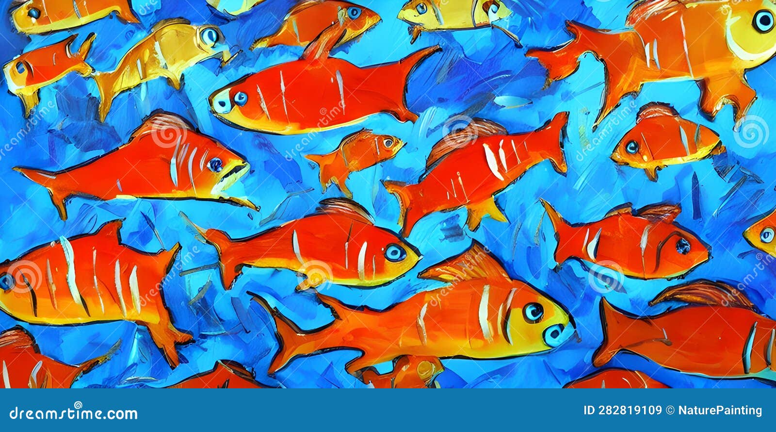 Aqua Verse Explore the Ocean World in Fish Digital Painting Style Stock ...