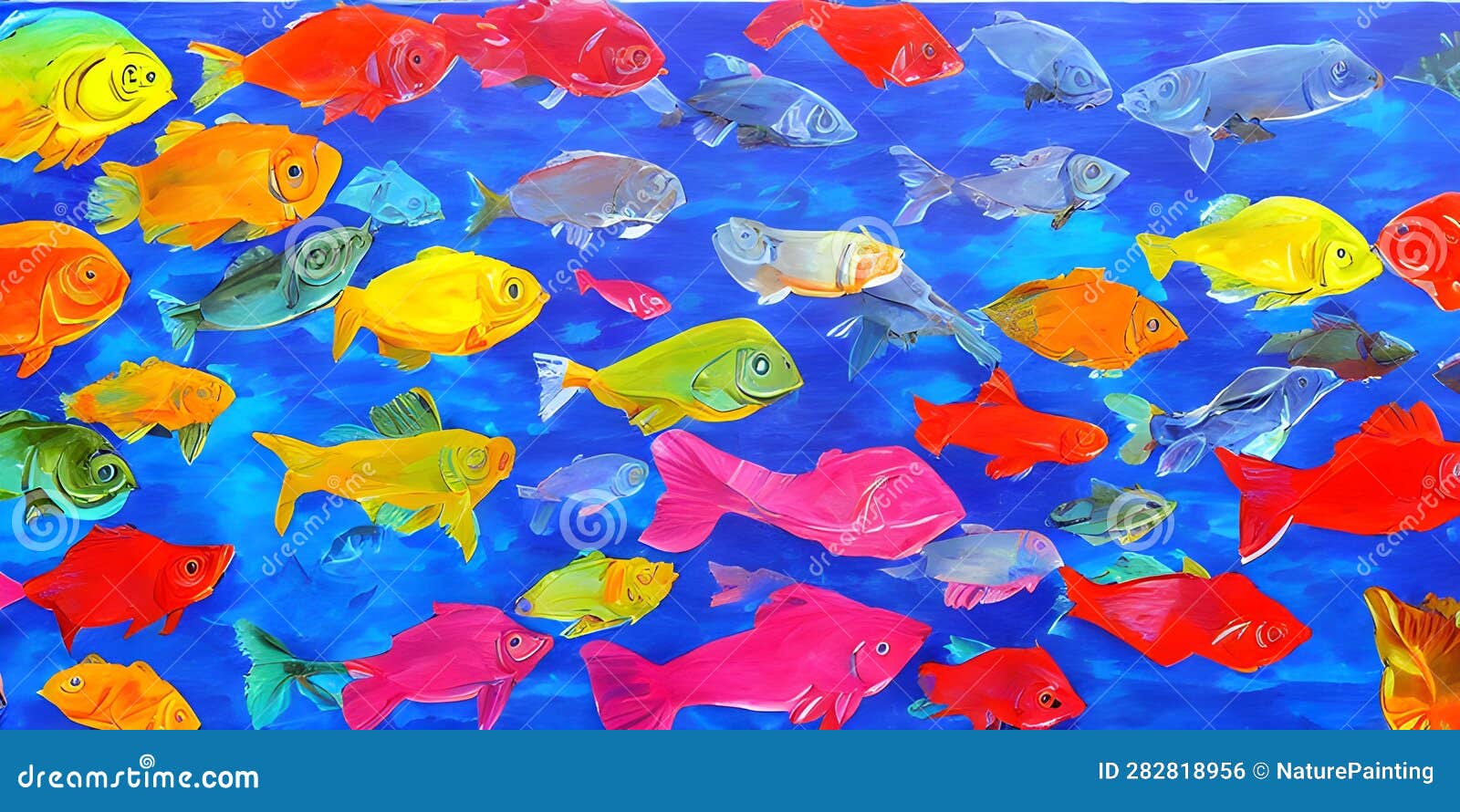 AquaSerenity: Digital Paintings of Fish that Bring Peace Stock ...