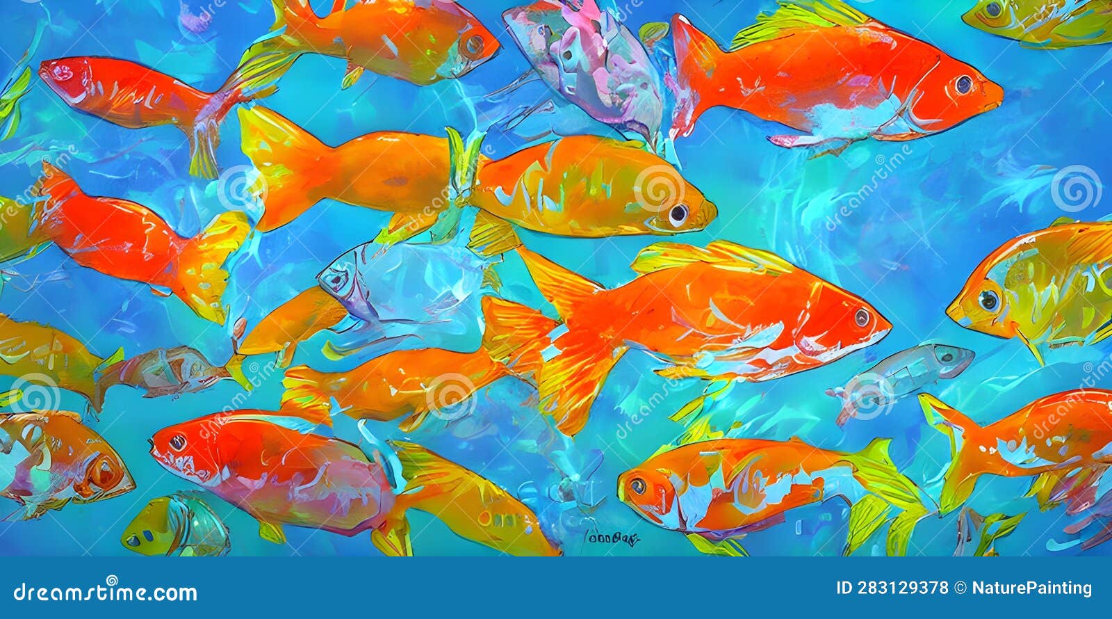 Aqua Visions Mesmerizing Digital Fish Artwork Stock Illustration ...