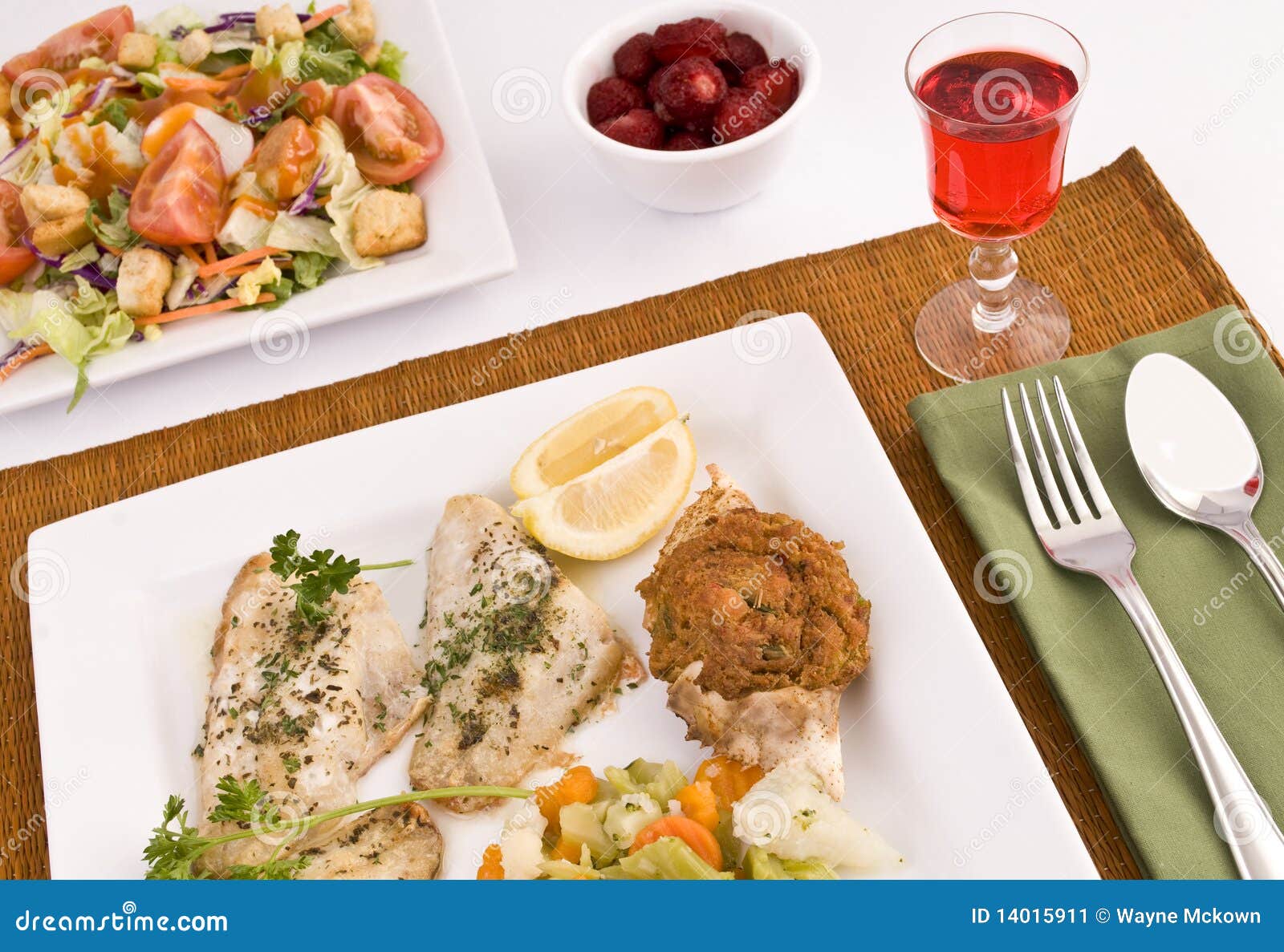 Fish dinner stock image. Image of fishing, boiled, chinook - 14015911