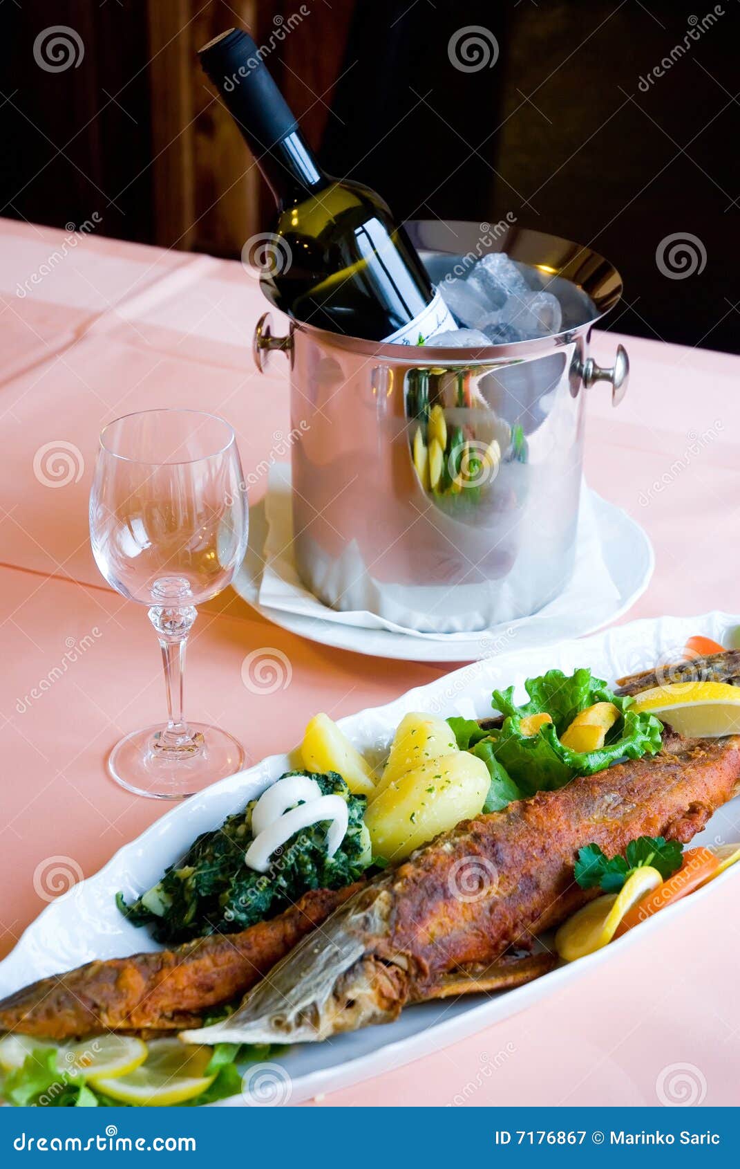 Fish Dinner stock image. Image of four, delicious, star - 7176867