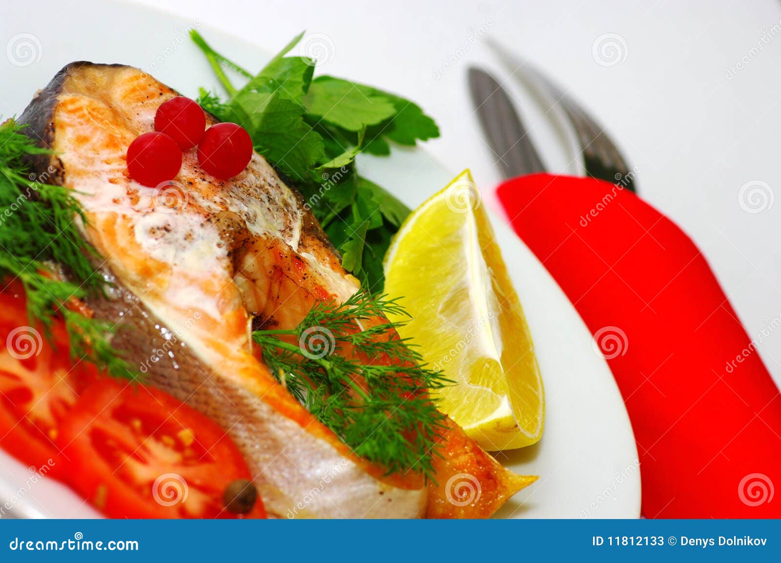 Fish dish stock image. Image of dressing, dinner, cooking - 11812133