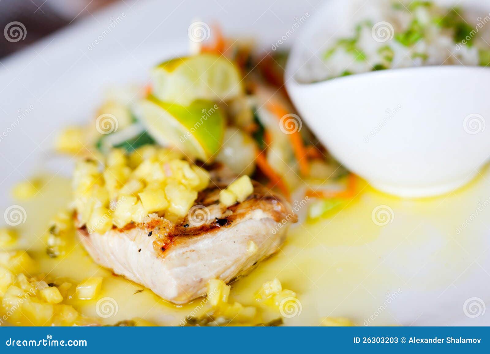 Fish dish stock image. Image of mahi, barbecue, cooked - 26303203