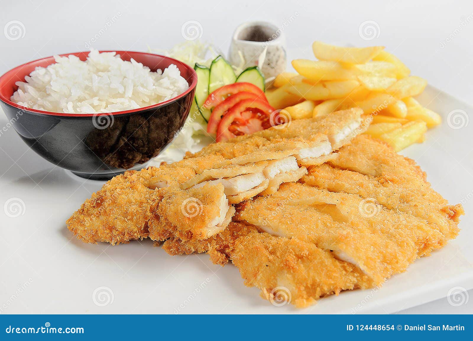 Fish Dish - Fried Cod Fillet with Vegetables Stock Photo - Image of ...