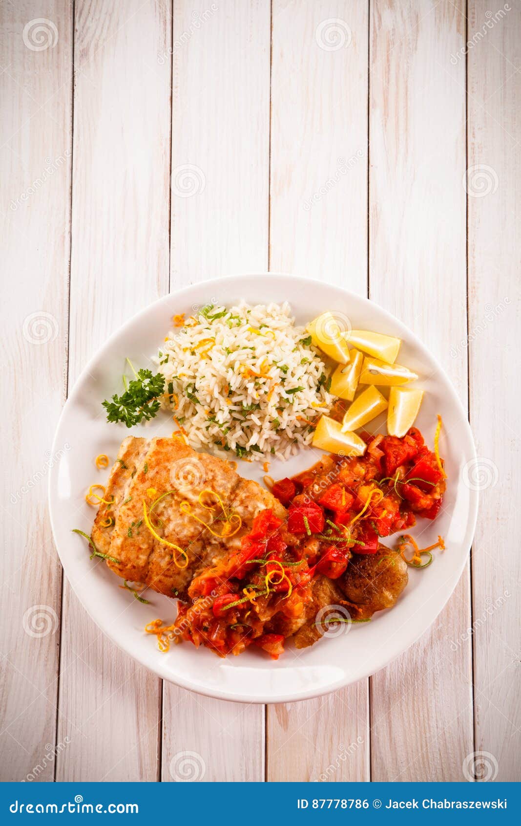 Fish Dish - Fried Fish with Rice Stock Photo - Image of appetizer, food ...