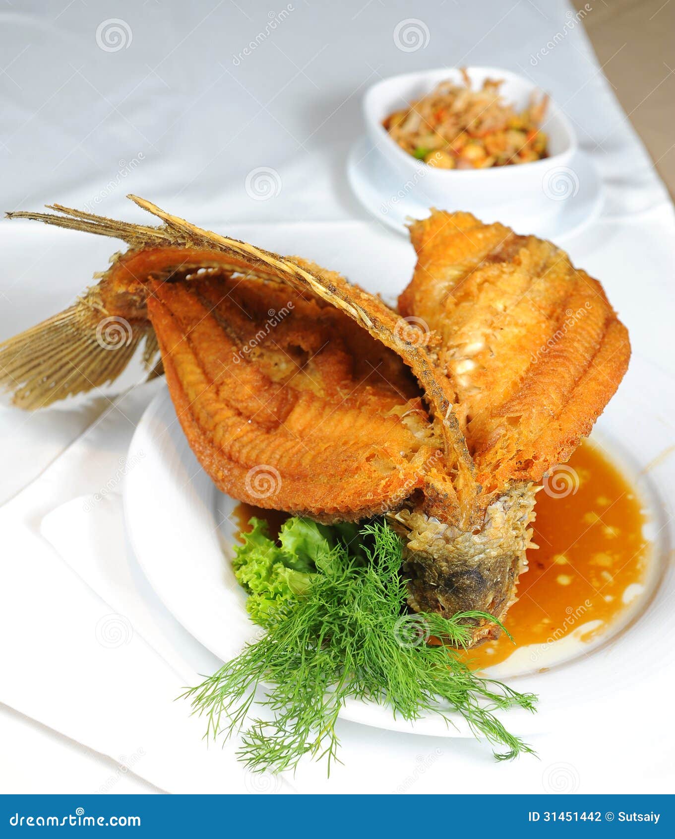 Fish dish stock photo. Image of health, leaves, eating - 31451442