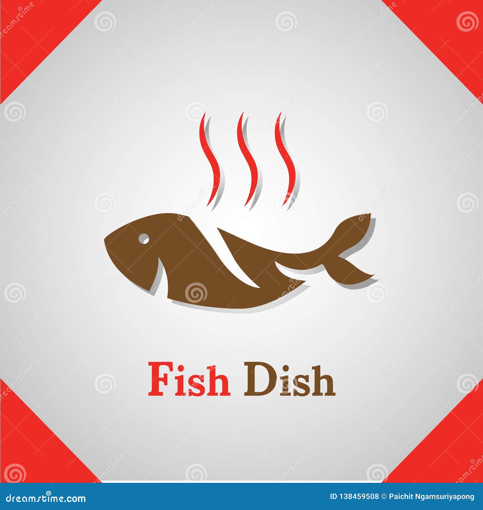 Fish Dish Silhouette Food Icon Logo Stock Illustration - Illustration ...
