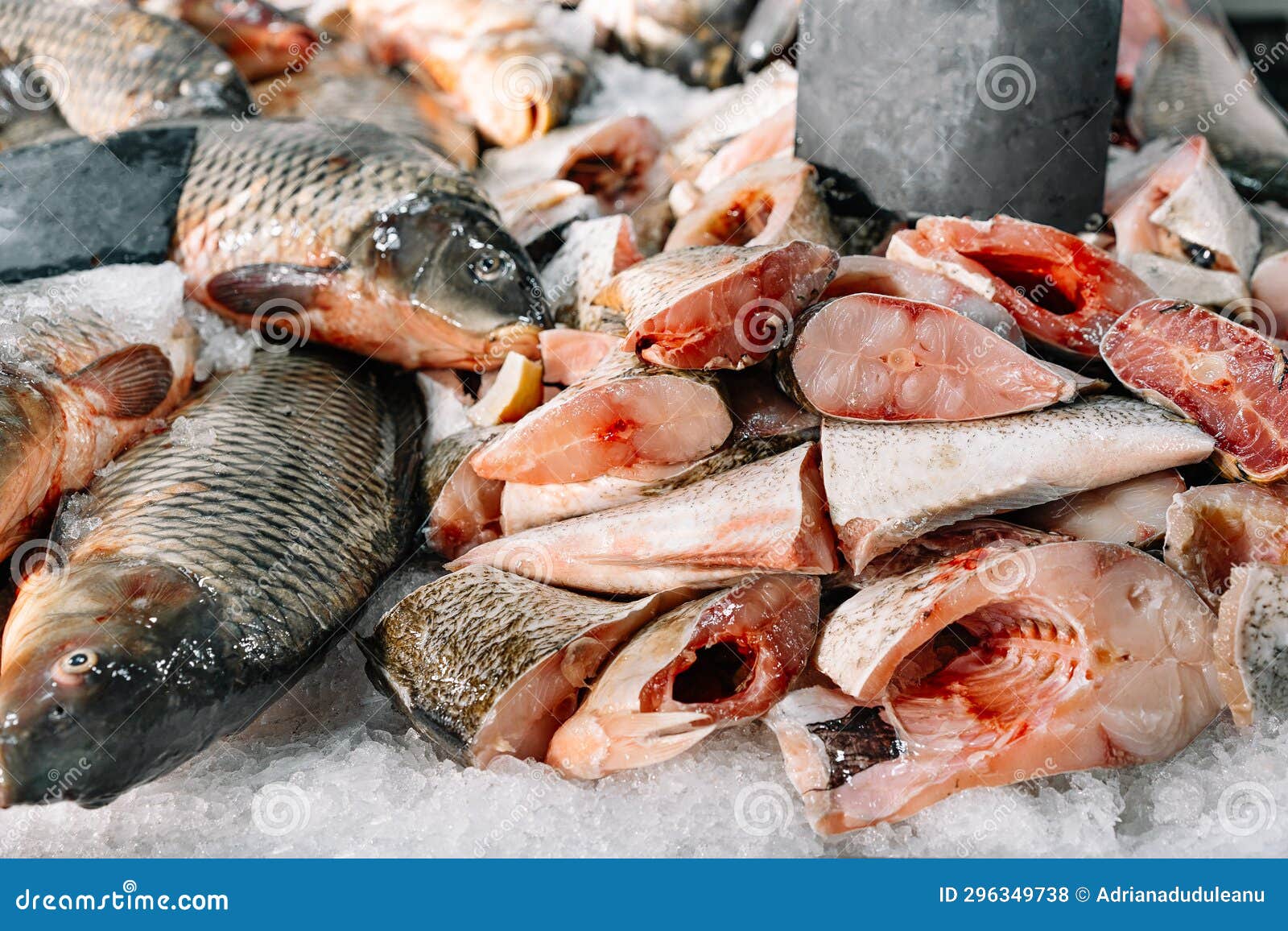 Raw Fresh Fish at the Market Stock Photo - Image of authentic, sell ...
