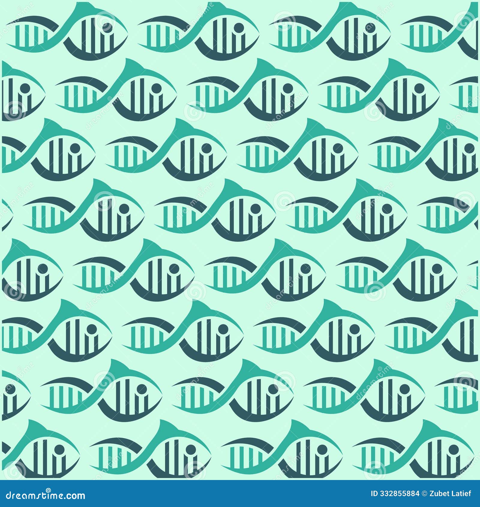 Fish Dna Modern Pattern Vector Flat Design, Suitable for Your Design ...