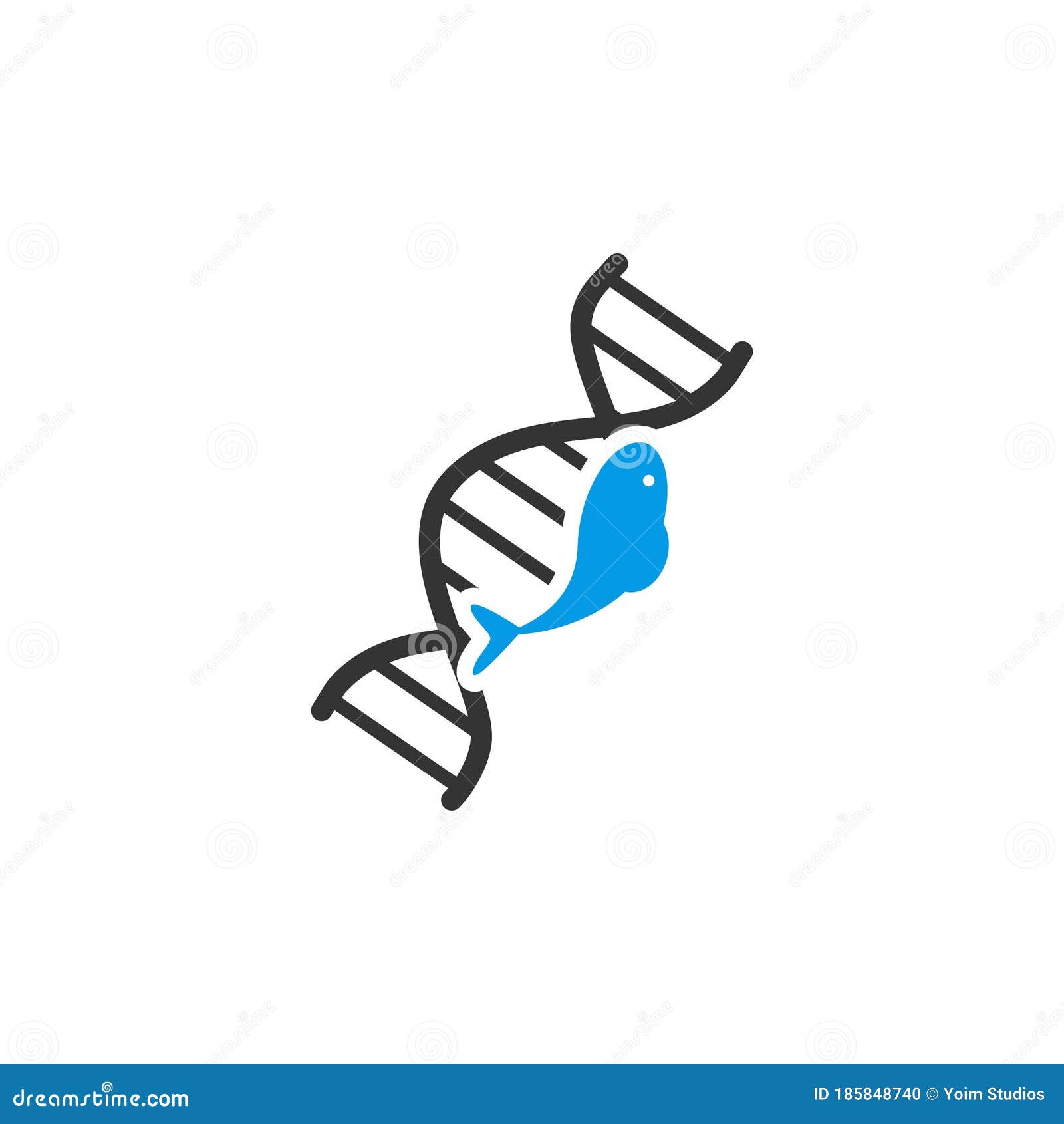 Fish Dna Vector Design Template Illustration Stock Vector ...