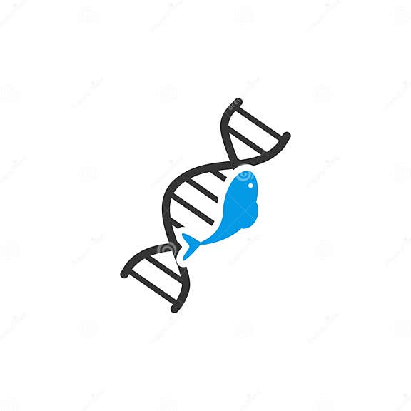 Fish Dna Vector Design Template Illustration Stock Vector ...