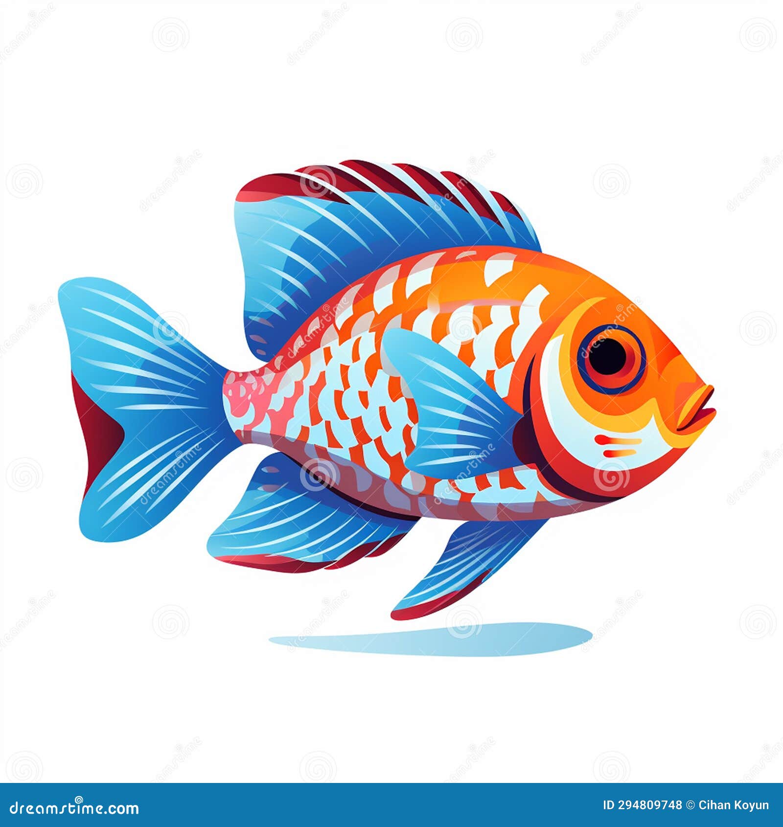 Fish Drawing Aquatic Masterpiece Stock Illustration - Illustration of ...