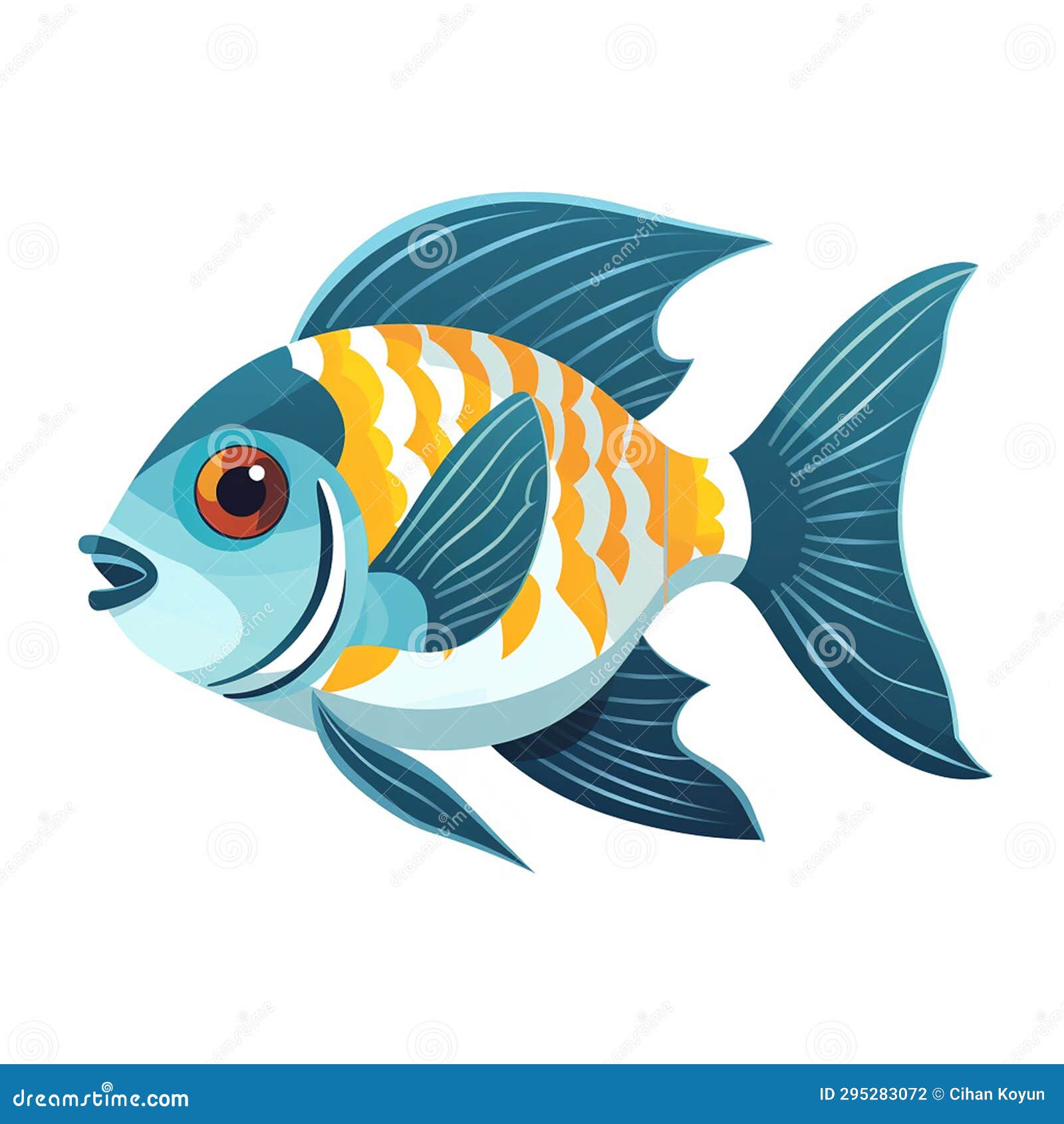 Fish Drawing for Art and Design Stock Illustration - Illustration of ...
