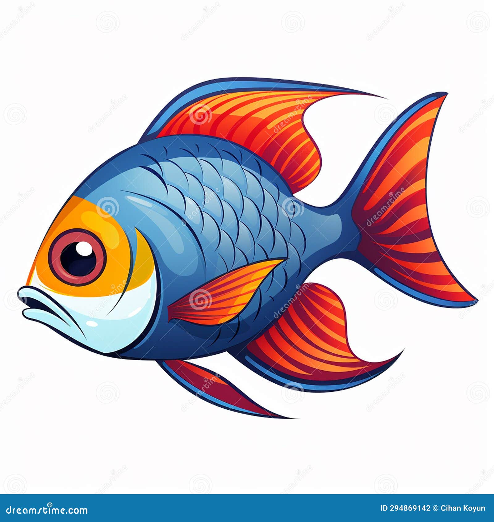Fish Drawing Marine Masterpiece Stock Illustration - Illustration of ...