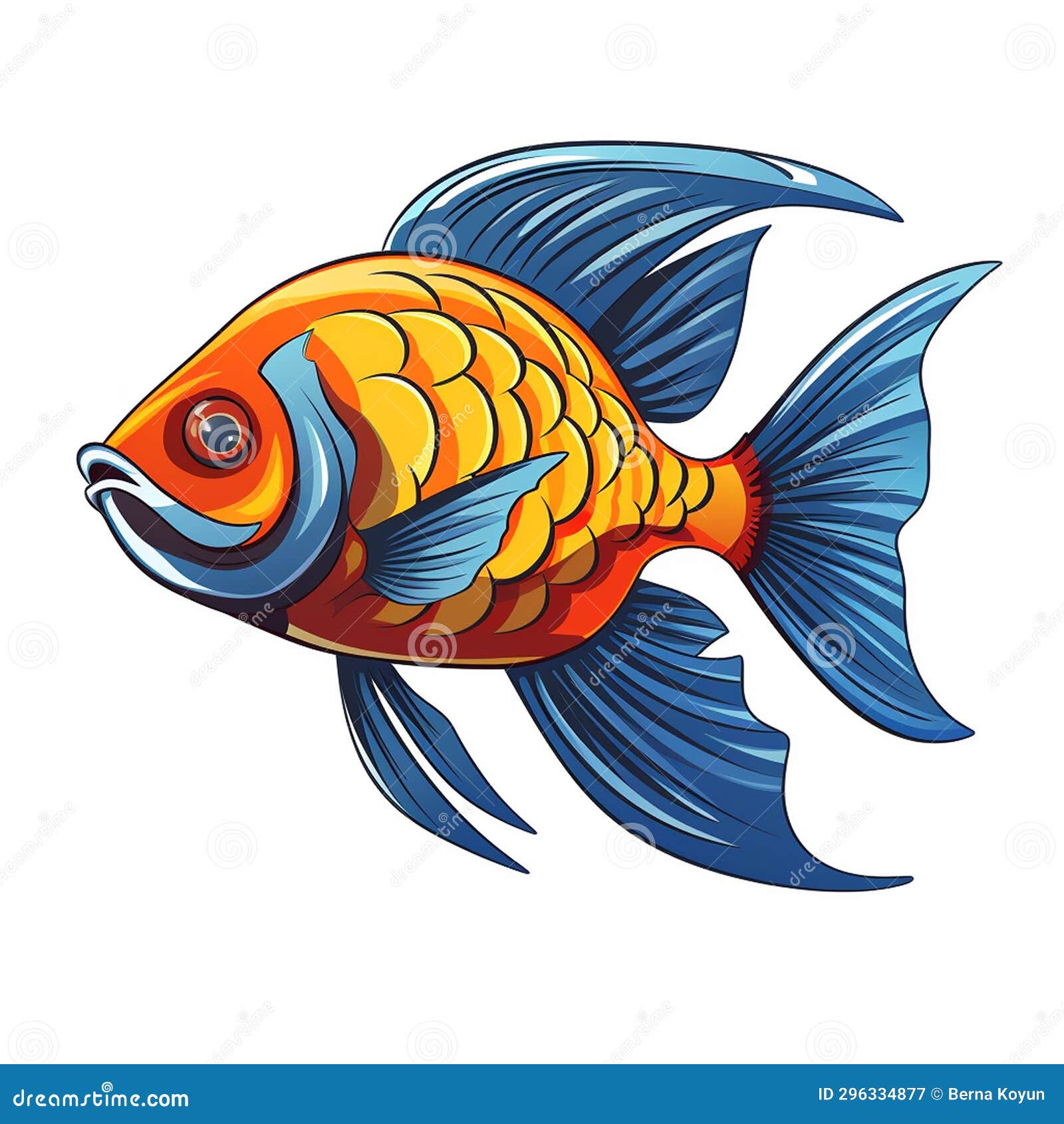 Fish Drawings Aquatic Artistry Stock Illustration - Illustration of ...