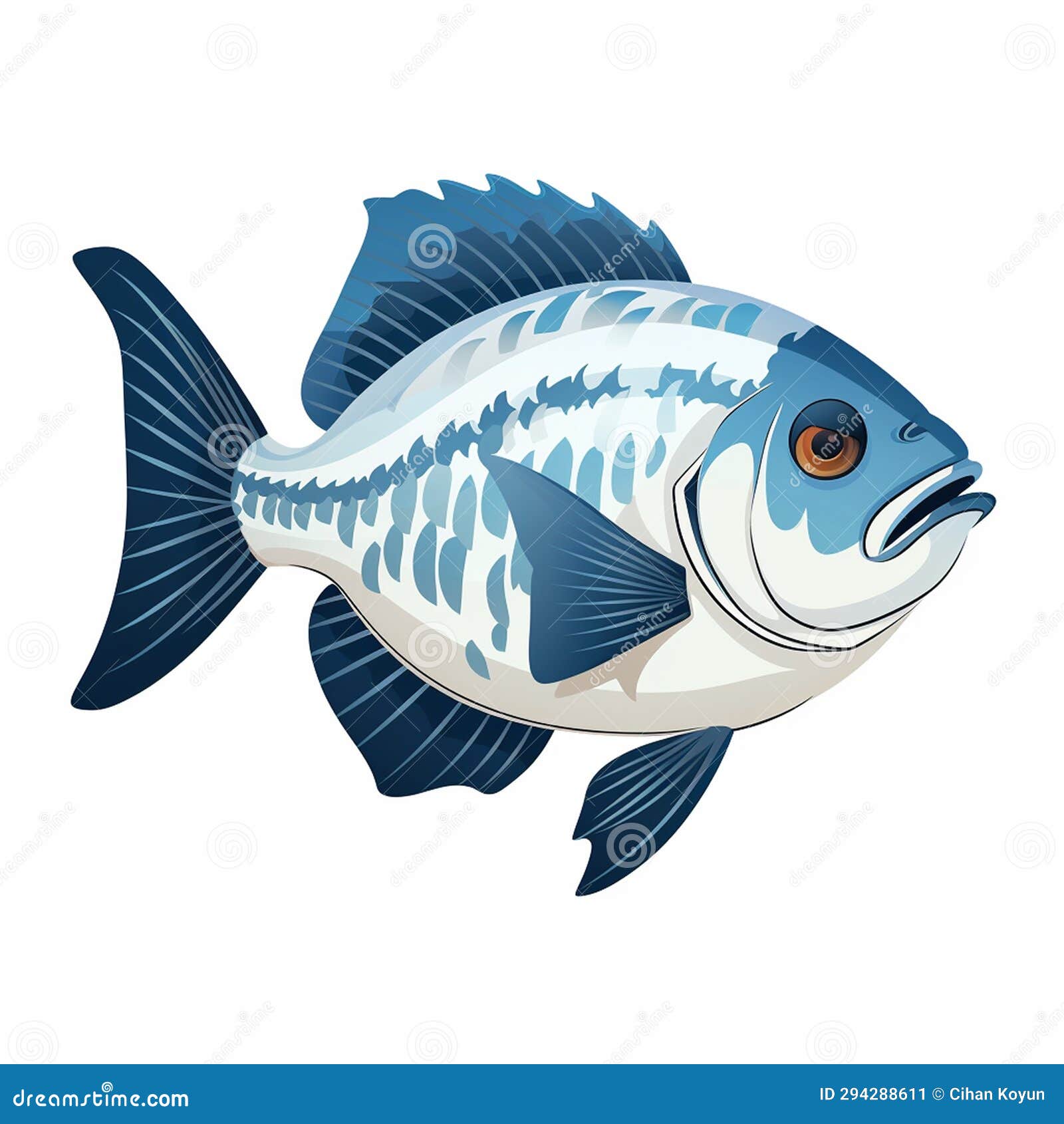 Fish Drawings Marine Fantasy Stock Illustration - Illustration of ...