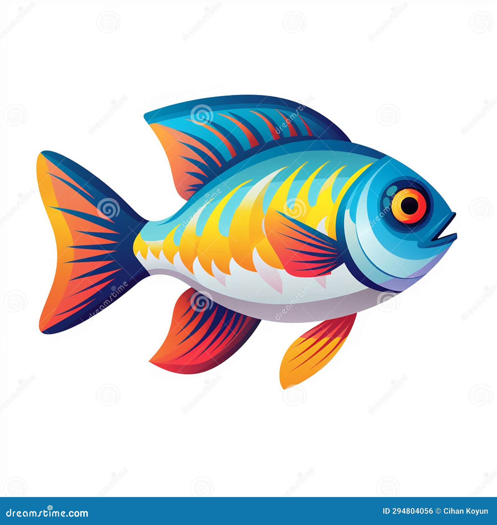 Fish Drawings Marine Fantasy Stock Illustration - Illustration of ...