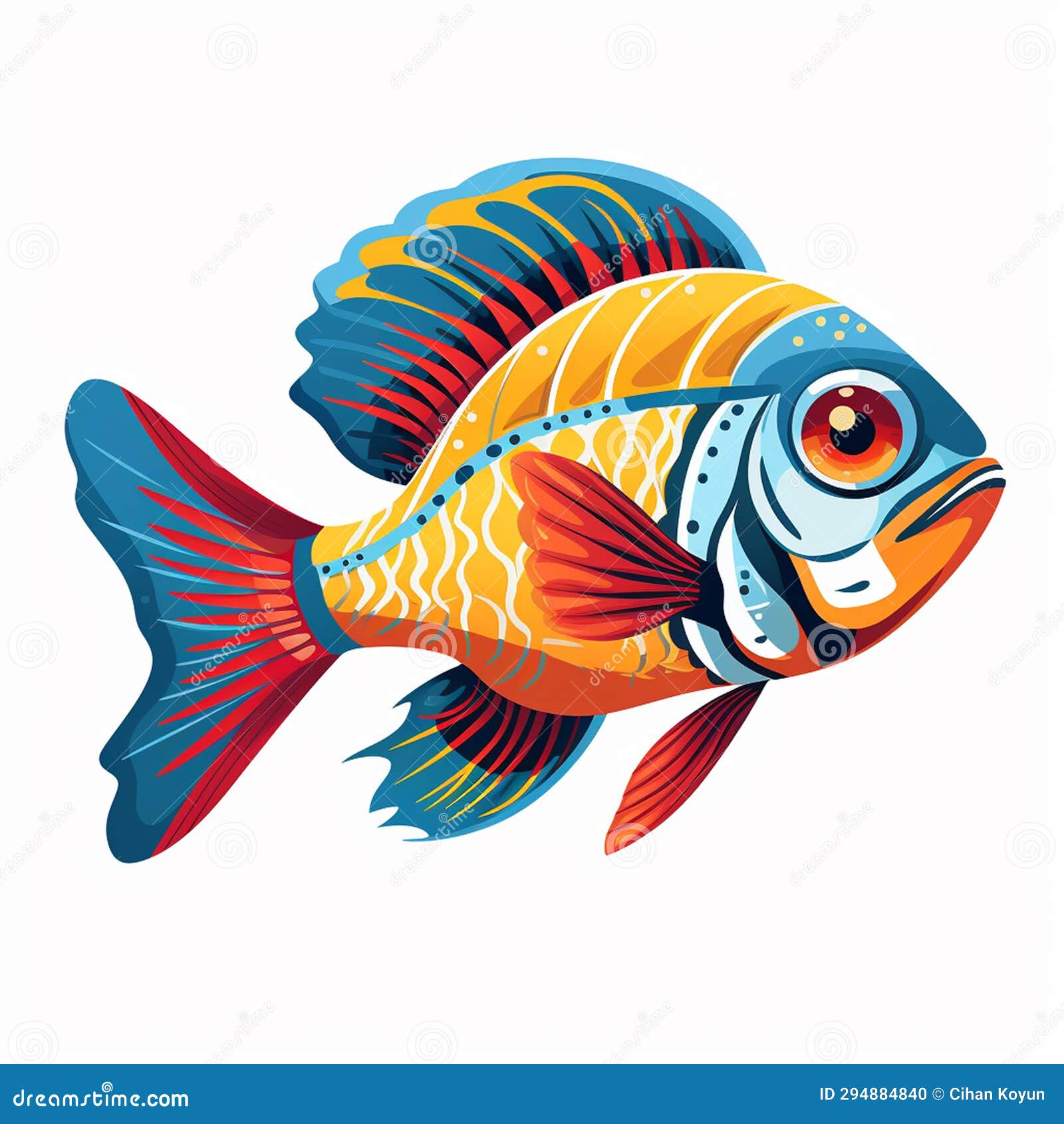 Fish Drawings Marine Fantasy Stock Illustration - Illustration of roast ...