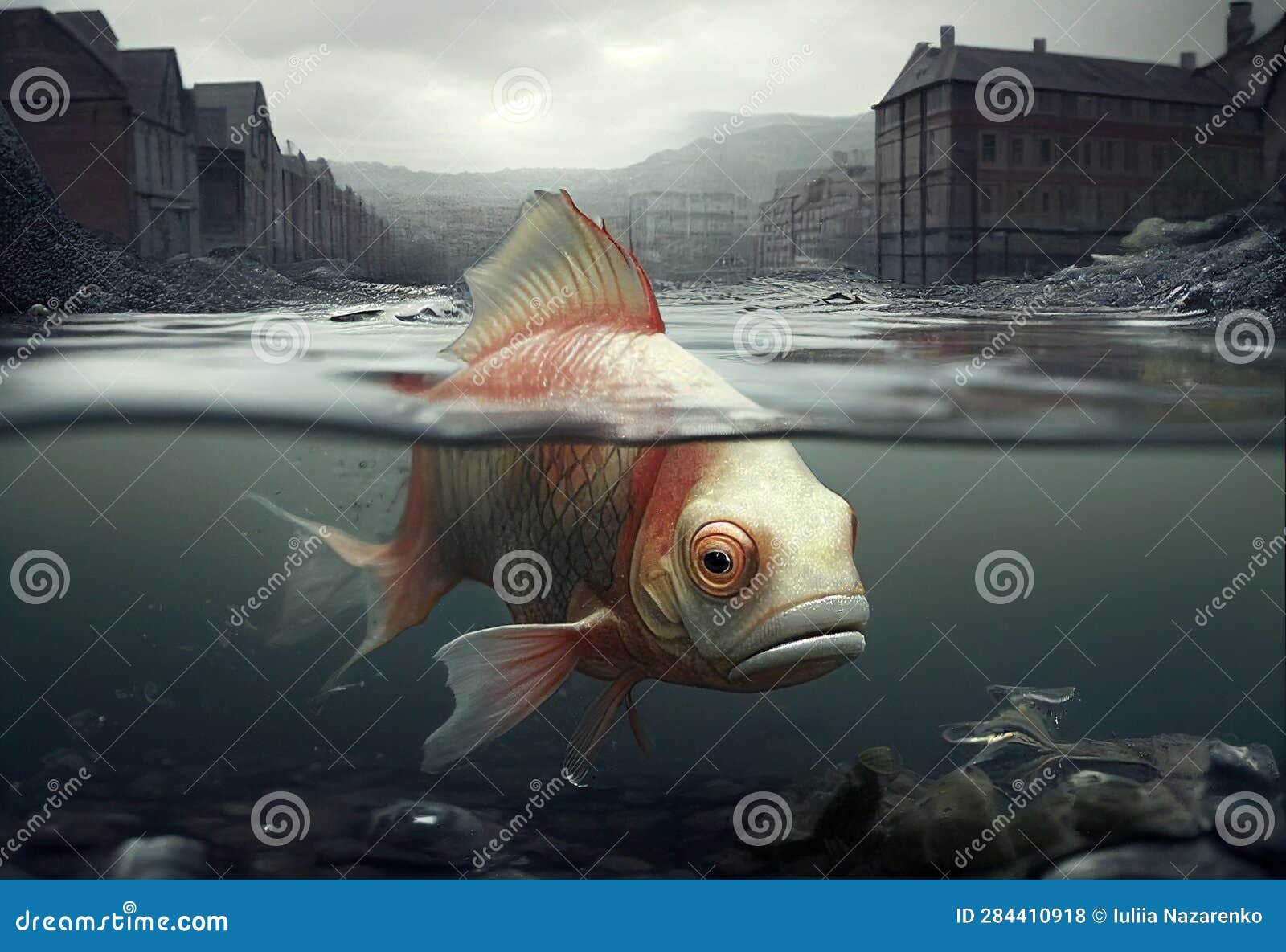 Man Drowning In Waste Garbage Dump Cartoon Vector | CartoonDealer.com ...