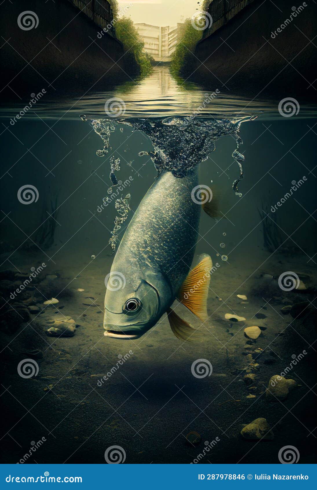 Fish are Drowning in Trash. AI Generated Stock Photo - Image of fish ...